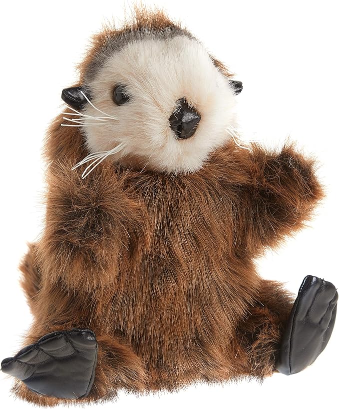 Amazon.com: Folkmanis Baby Sea Otter Hand Puppet, Brown : Toys & Games