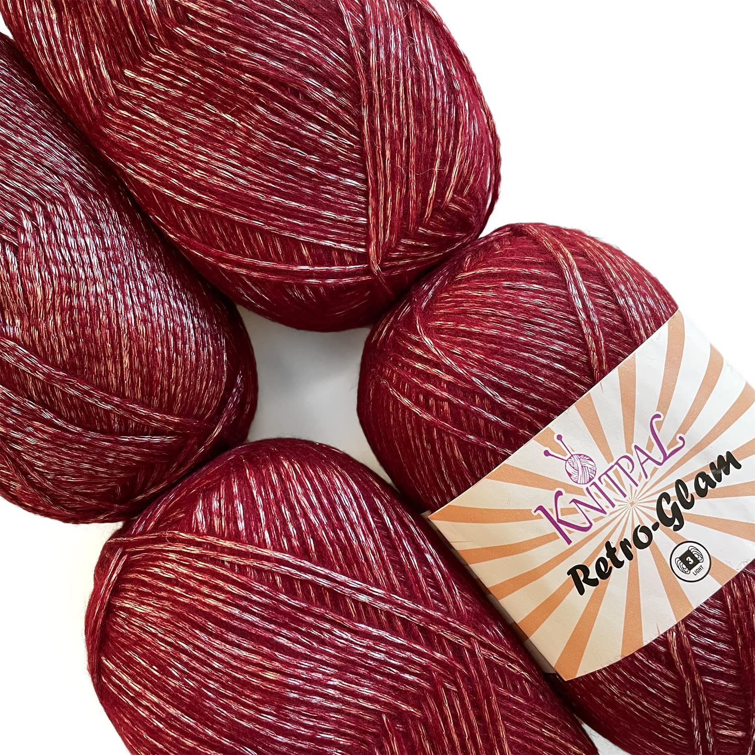 Amazon.com: Retro-Glam Metallic Sparkle Yarn, Sheen, Soft, Shiny for ...