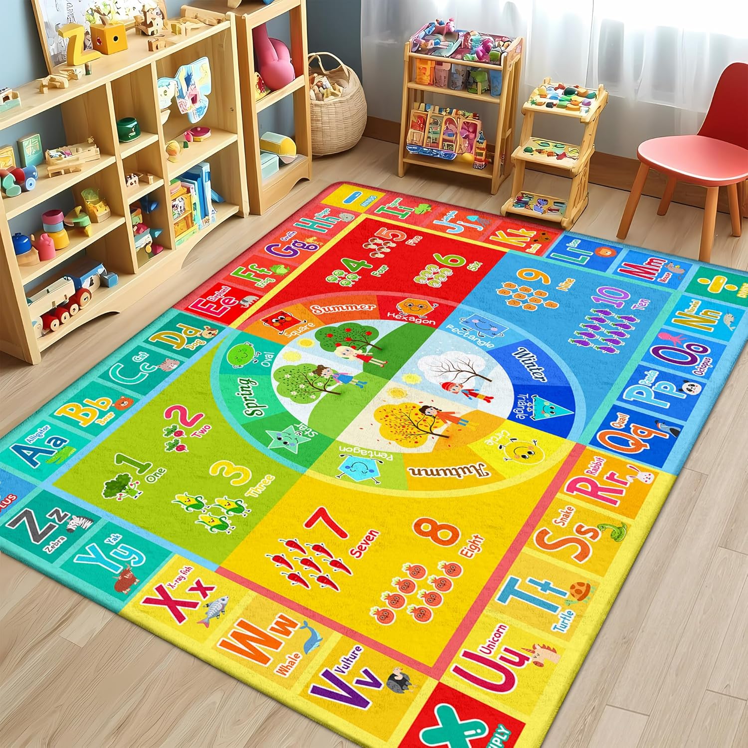 Amazon.com: 5x7 Kids Rug for Classroom & Playroom - ABC Alphabet ...
