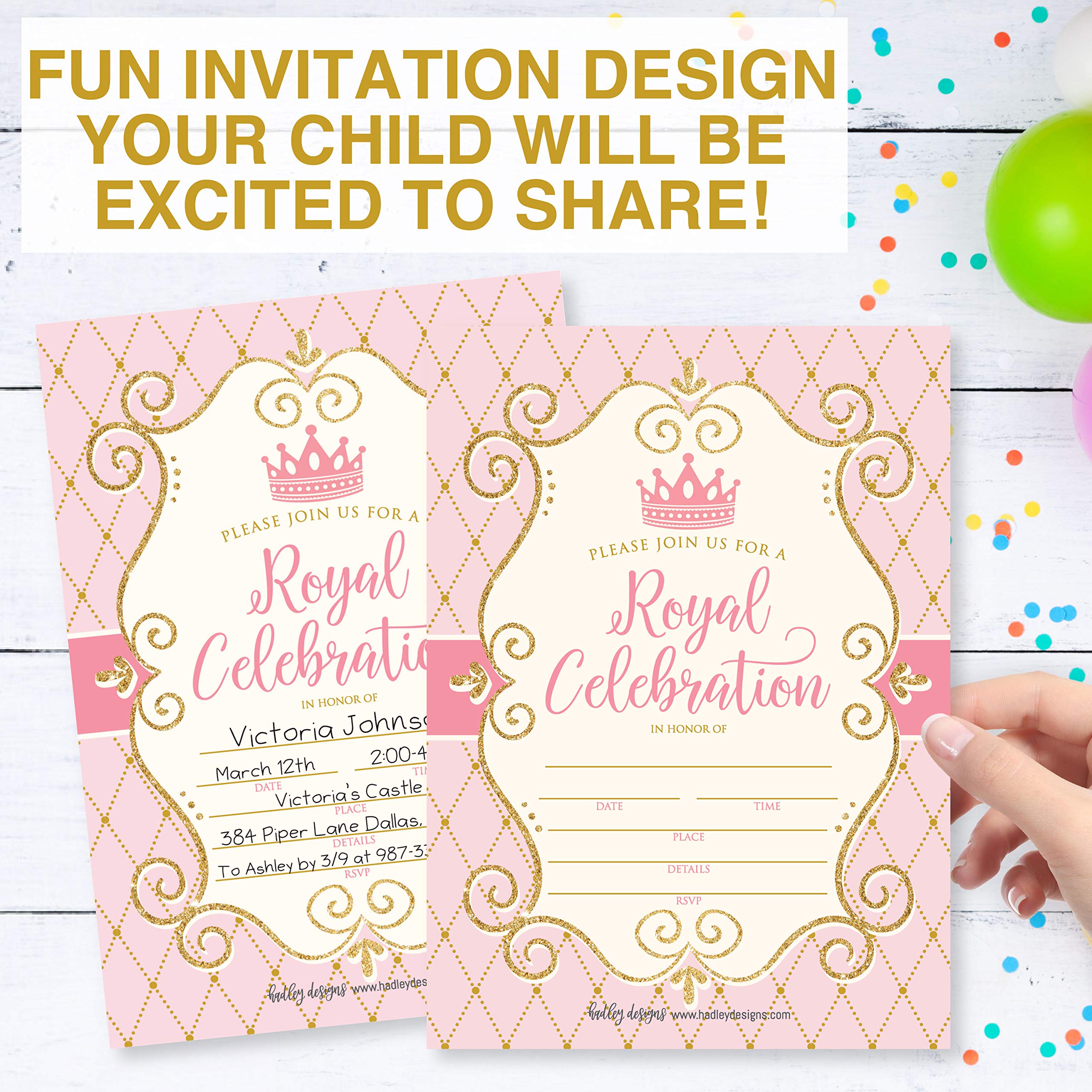 Crown Princess Invitations Printable Templates Hadley Designs 25