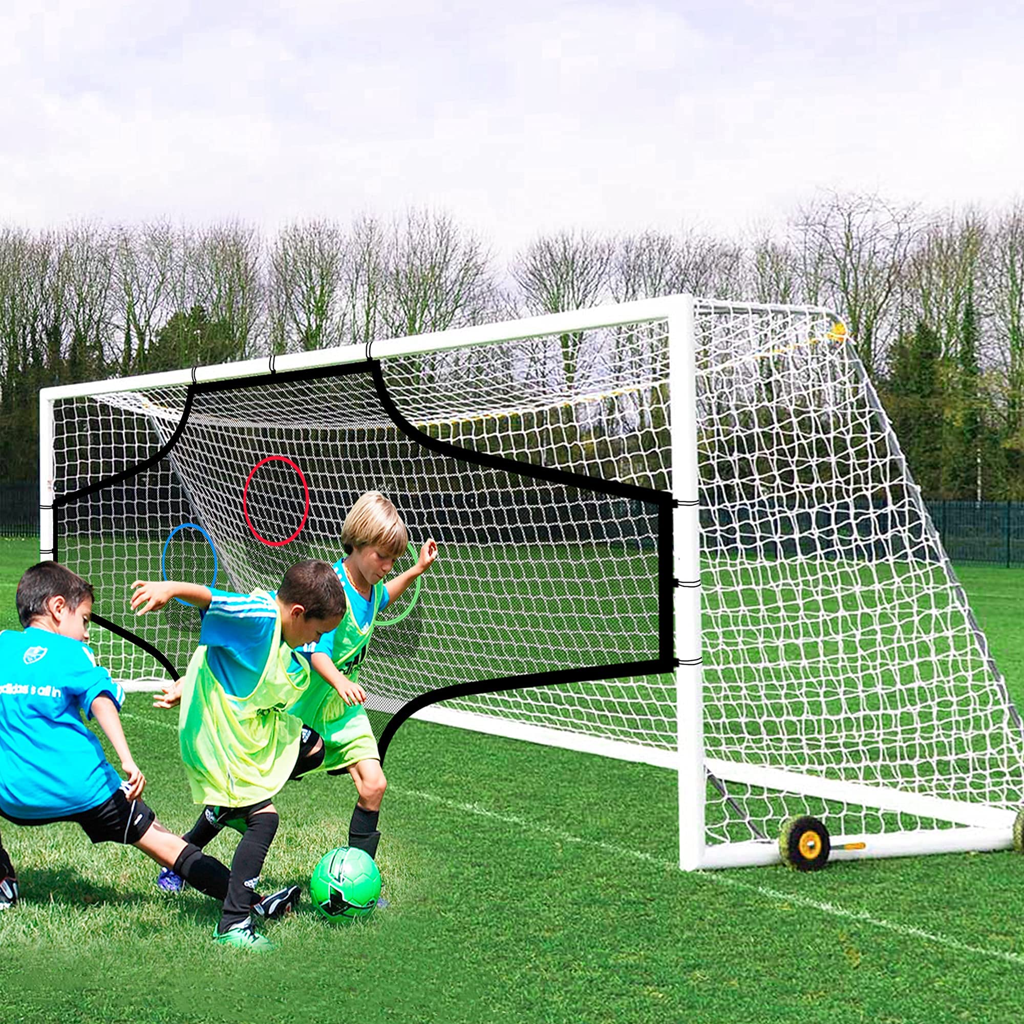 Soccer Goal Target Nets 24ft/12ft with 7 Scoring Zones, Soccer Goal ...
