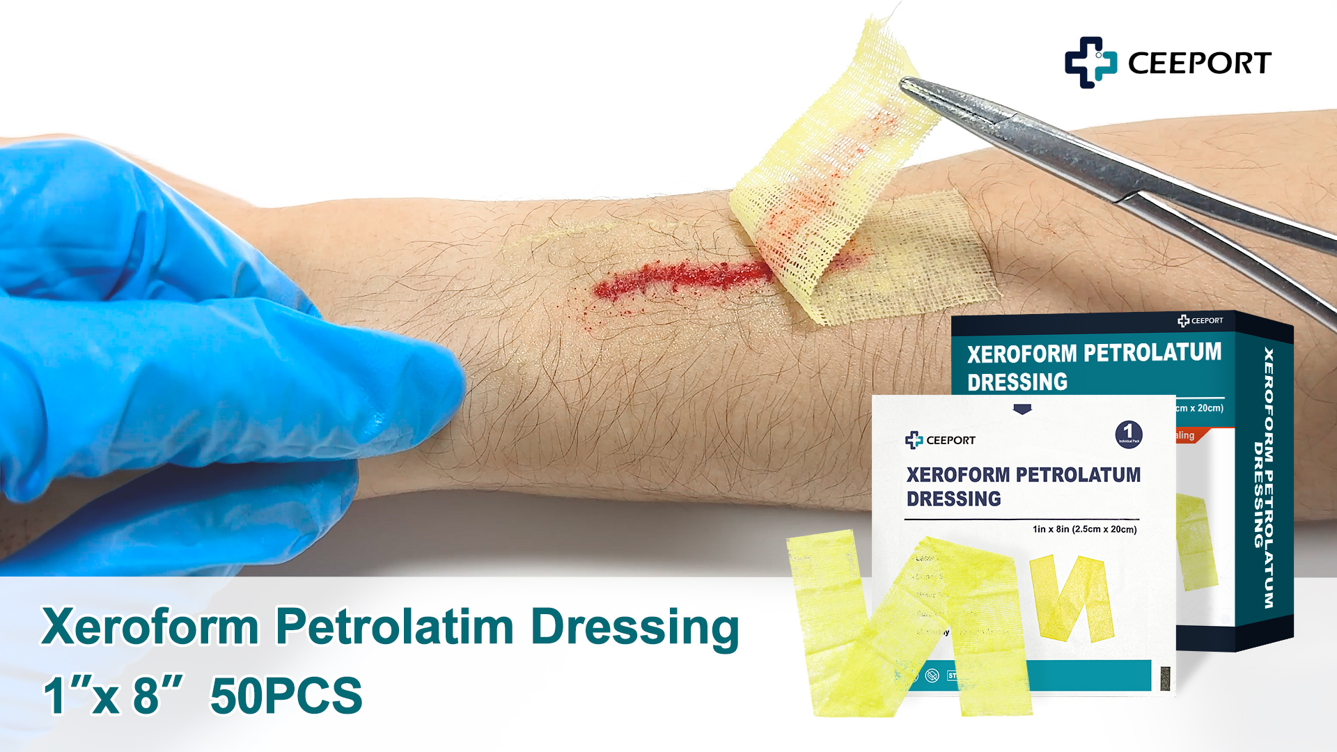 Watch Detailed introduction of xeroform petrolatum dressing on Amazon Live