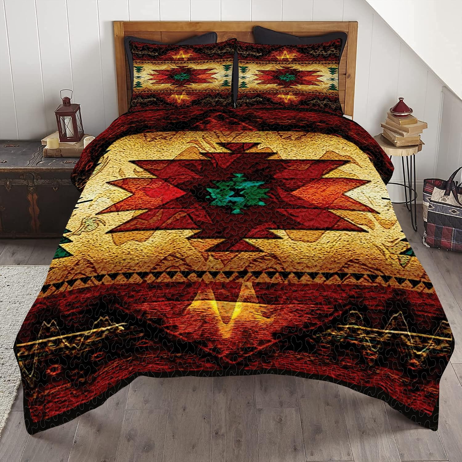 Amazon.com: Southwest Brown Symbol Native American Quilt - Native ...