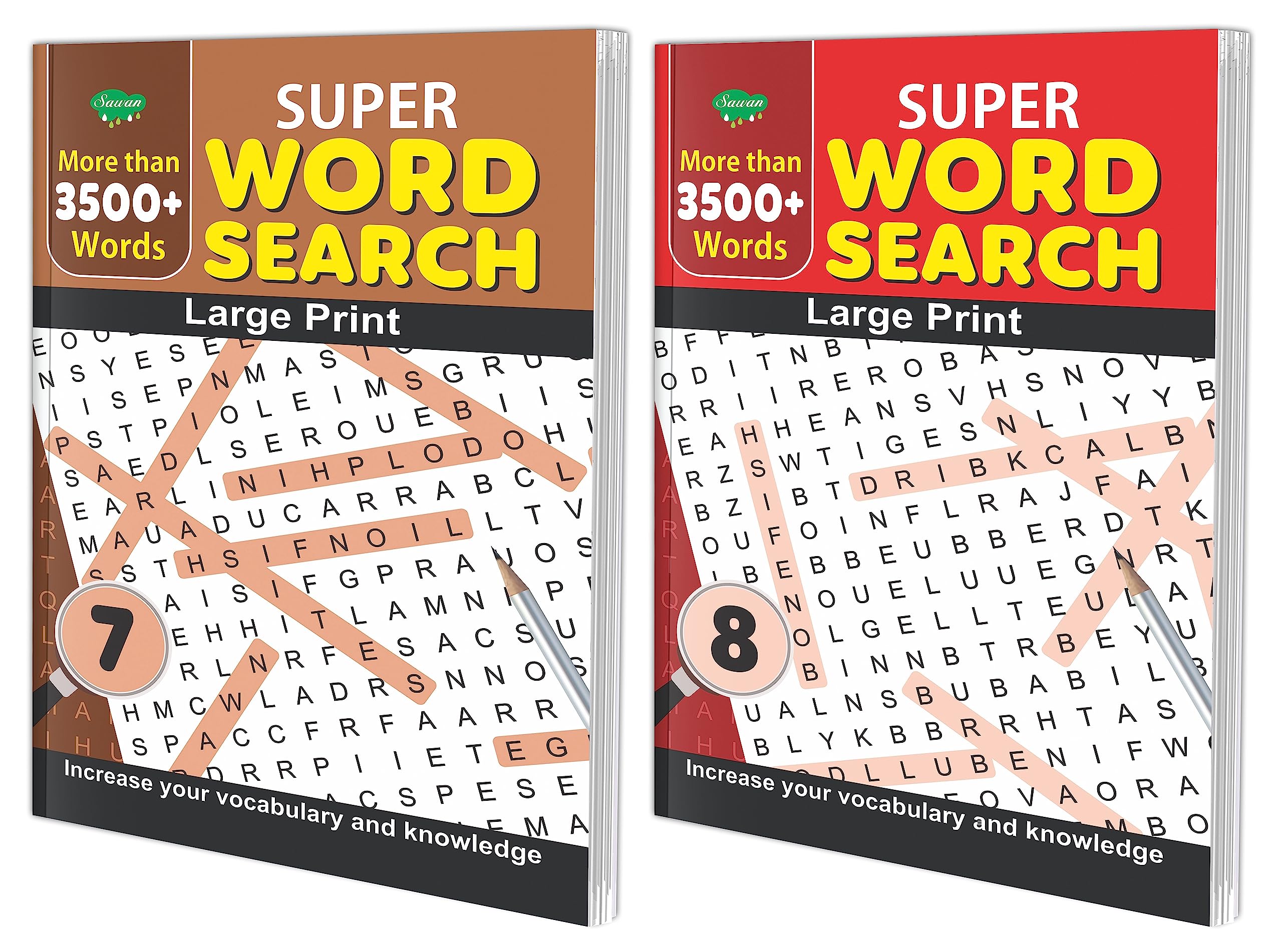 Buy Set of 2 Super Word Search - 7 & 8: Delightful pastime for ...