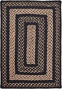 Amazon.com: Charleston 2x3' Rectangular Braided Rugs – Black & Tan ...