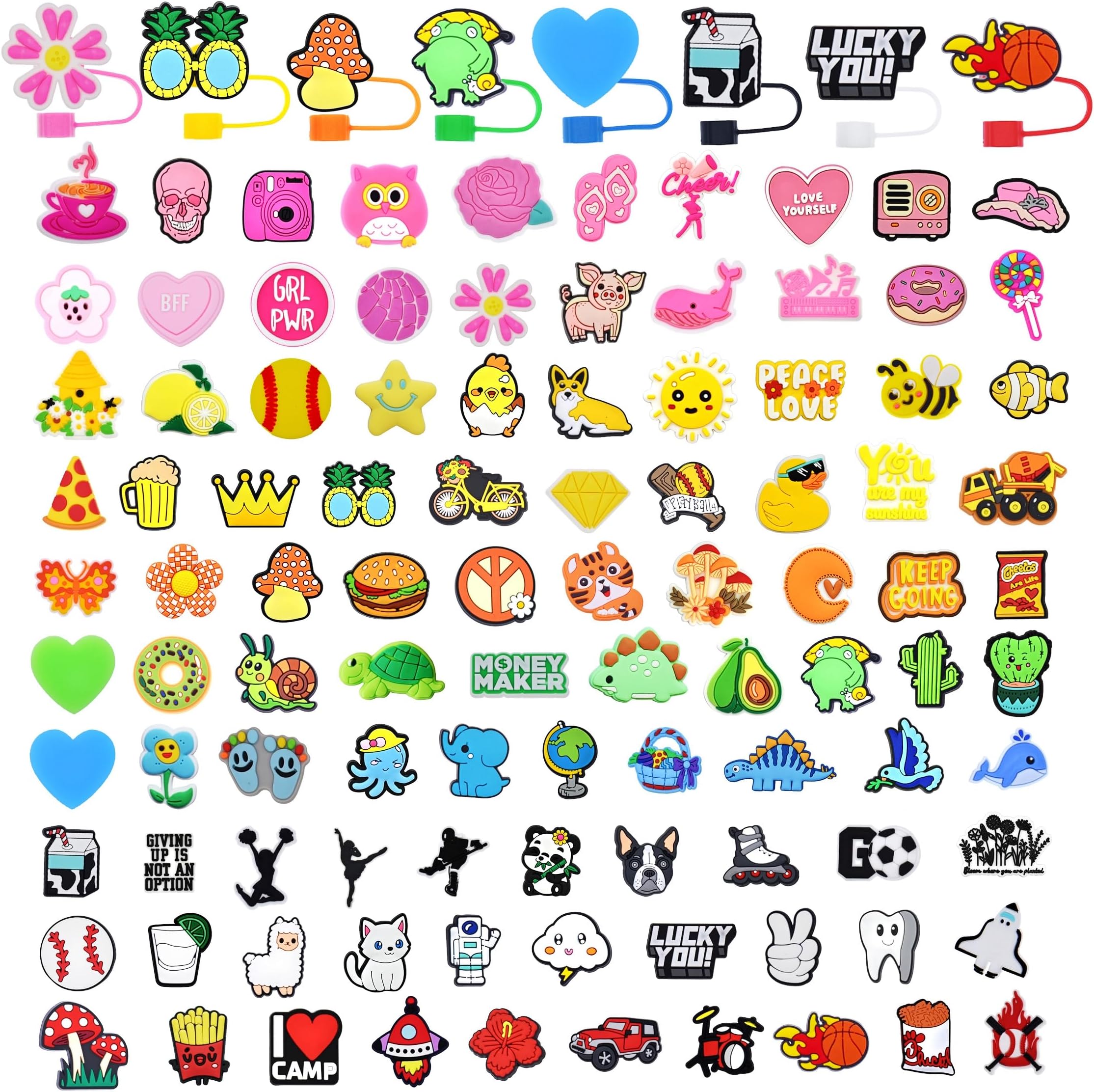 Amazon.com: Gibleitz 30PCS Cowboy Hat Straw Cover Caps for Tumbler Cup ...