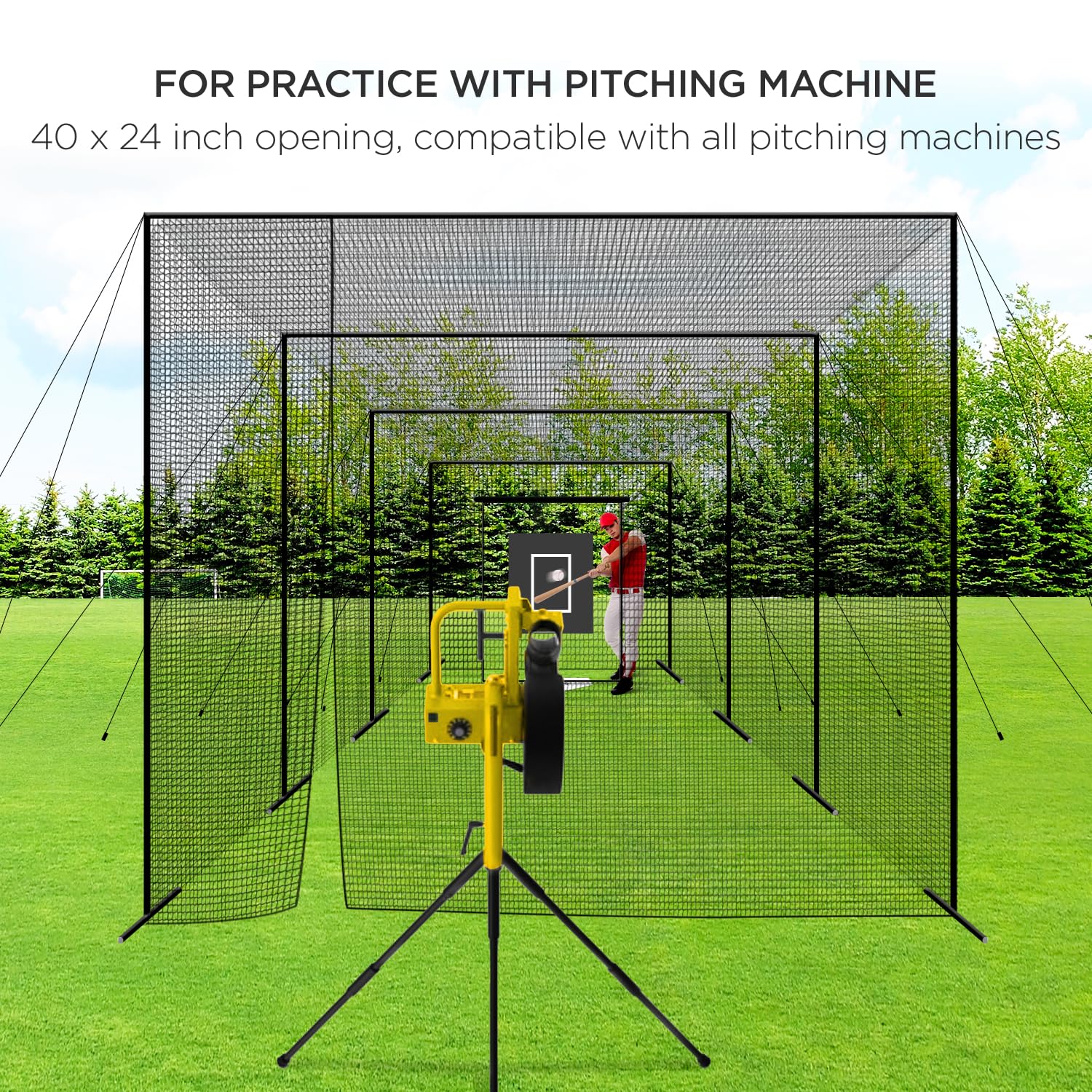 Snapklik.com : Baseball Batting Cage Net Batting Cages For Backyard ...