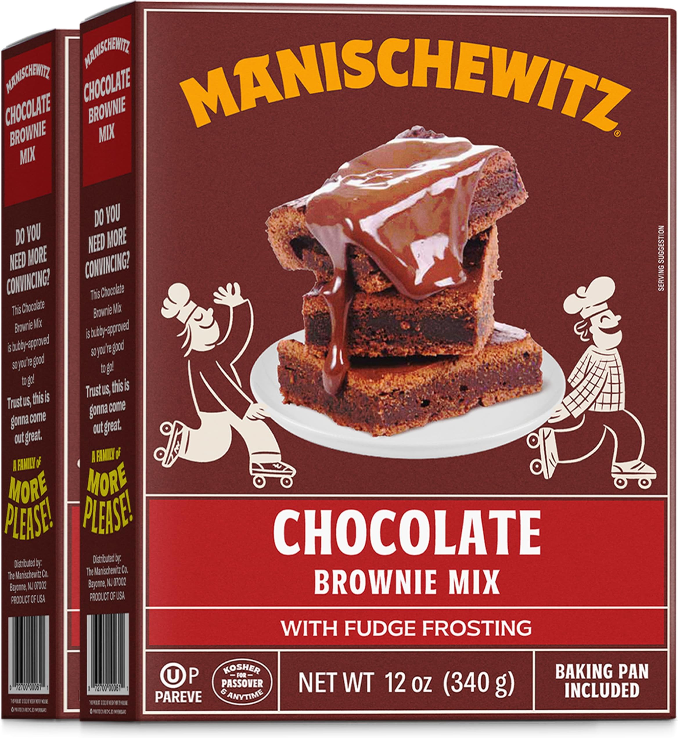 Amazon.com : Manischewitz Chocolate Brownie Mix With Fudge Frosting ...