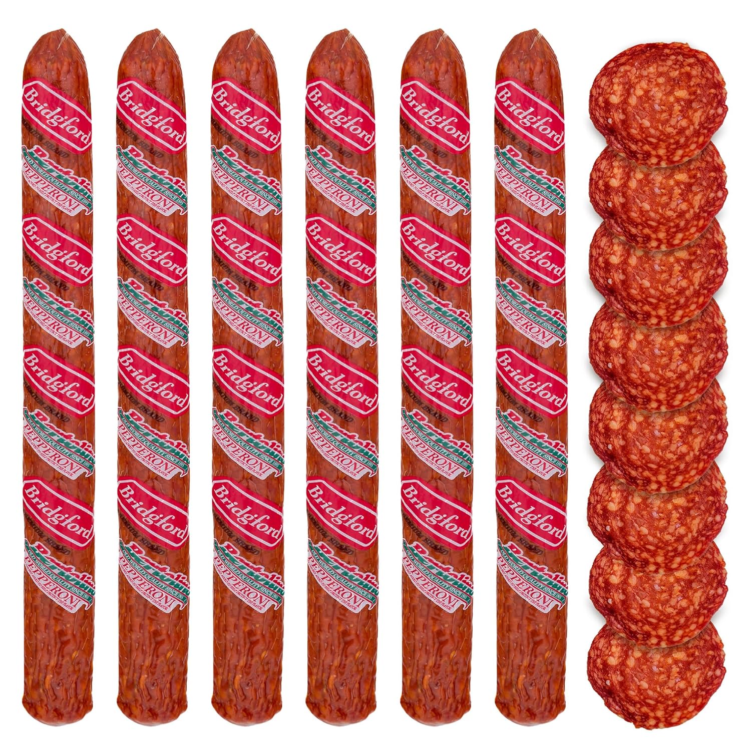 Amazon.com: Bridgford Old World Pepperoni Stick 16 oz Pack of 6 ...