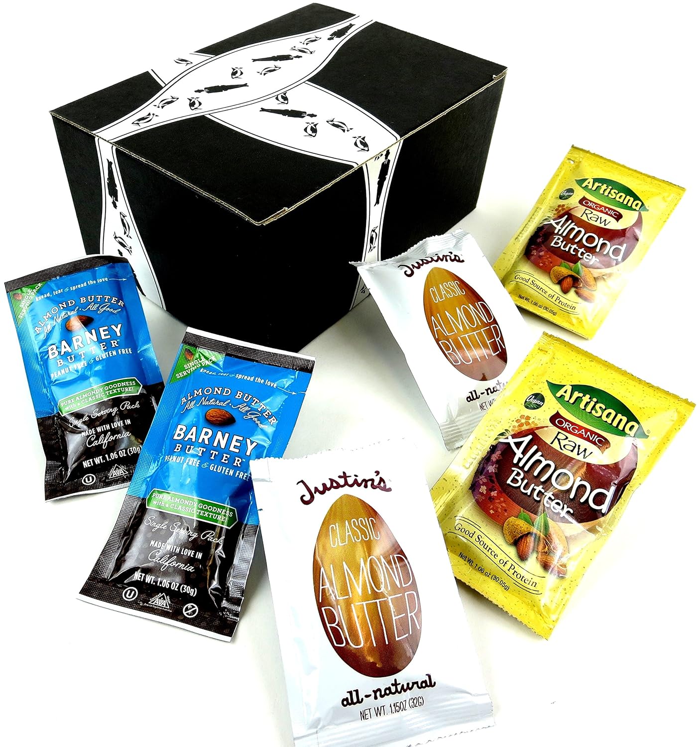Amazon.com : All Natural Almond Butters 3-Flavor Variety: Two 1.06 oz ...