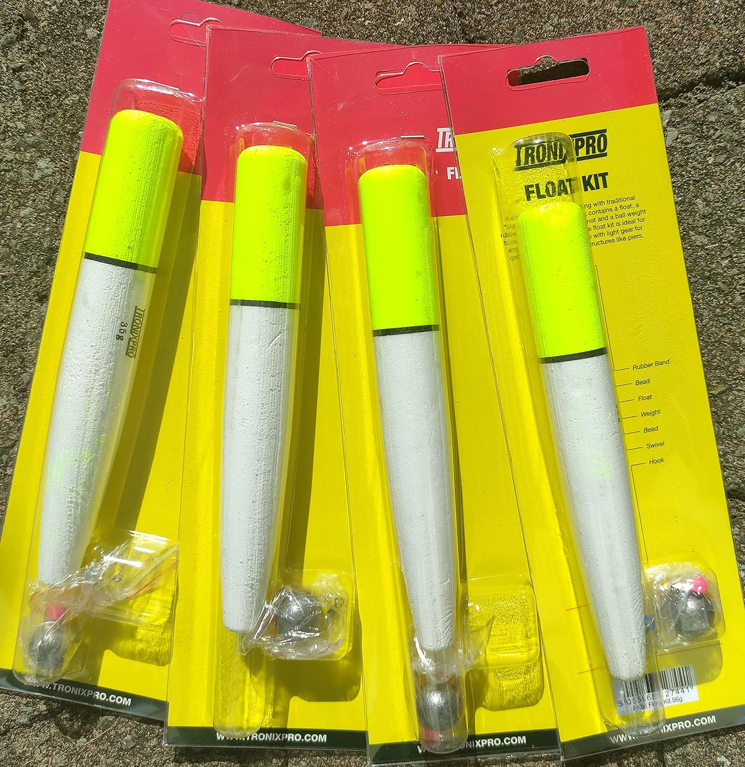 Tronixpro Bulk Purchase 4 x Sea Fishing Float Kits - 17cm Length - 35g ...