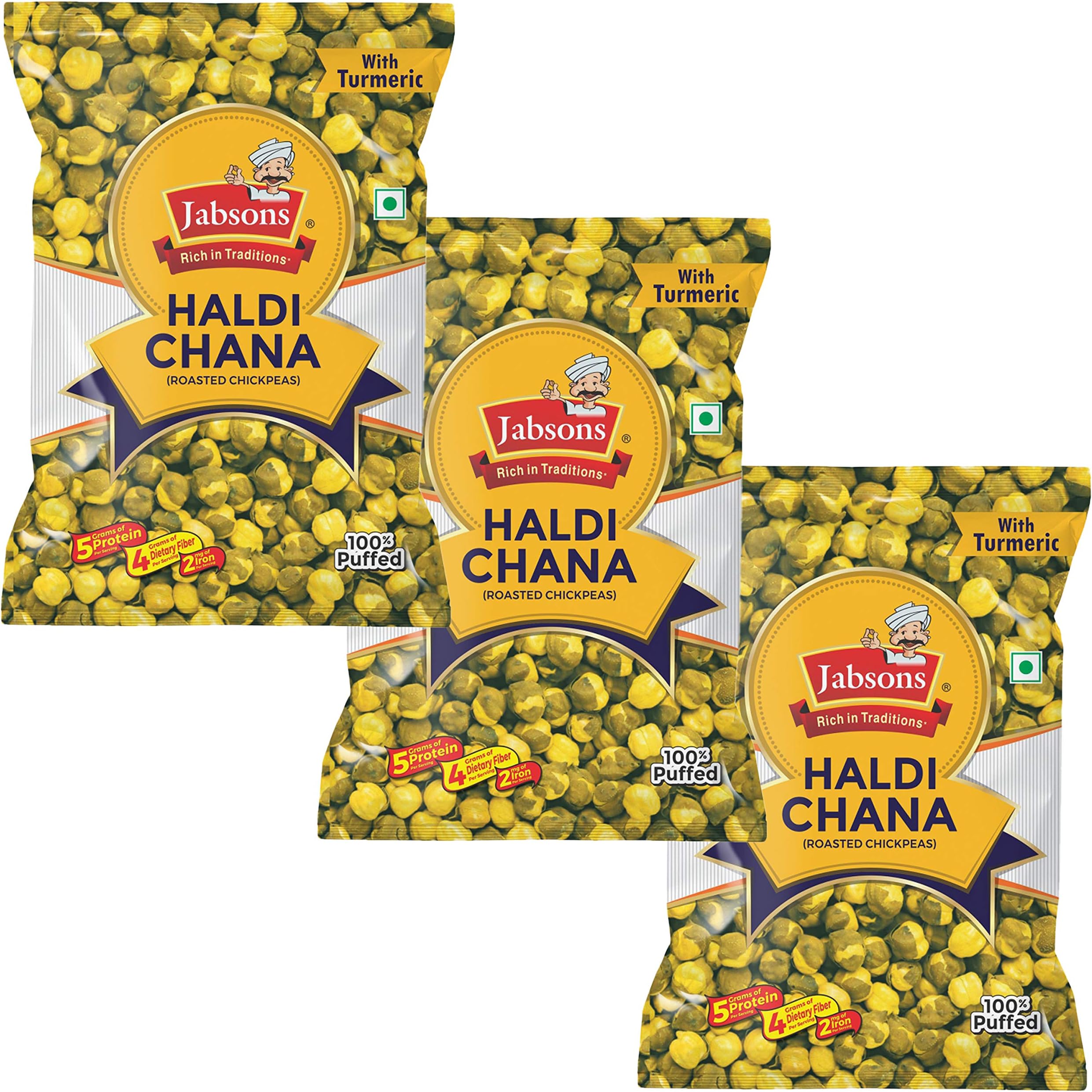 Amazon.com: Jabsons - Roasted Chana Chickpeas (3 pack), 200g x 3 ...