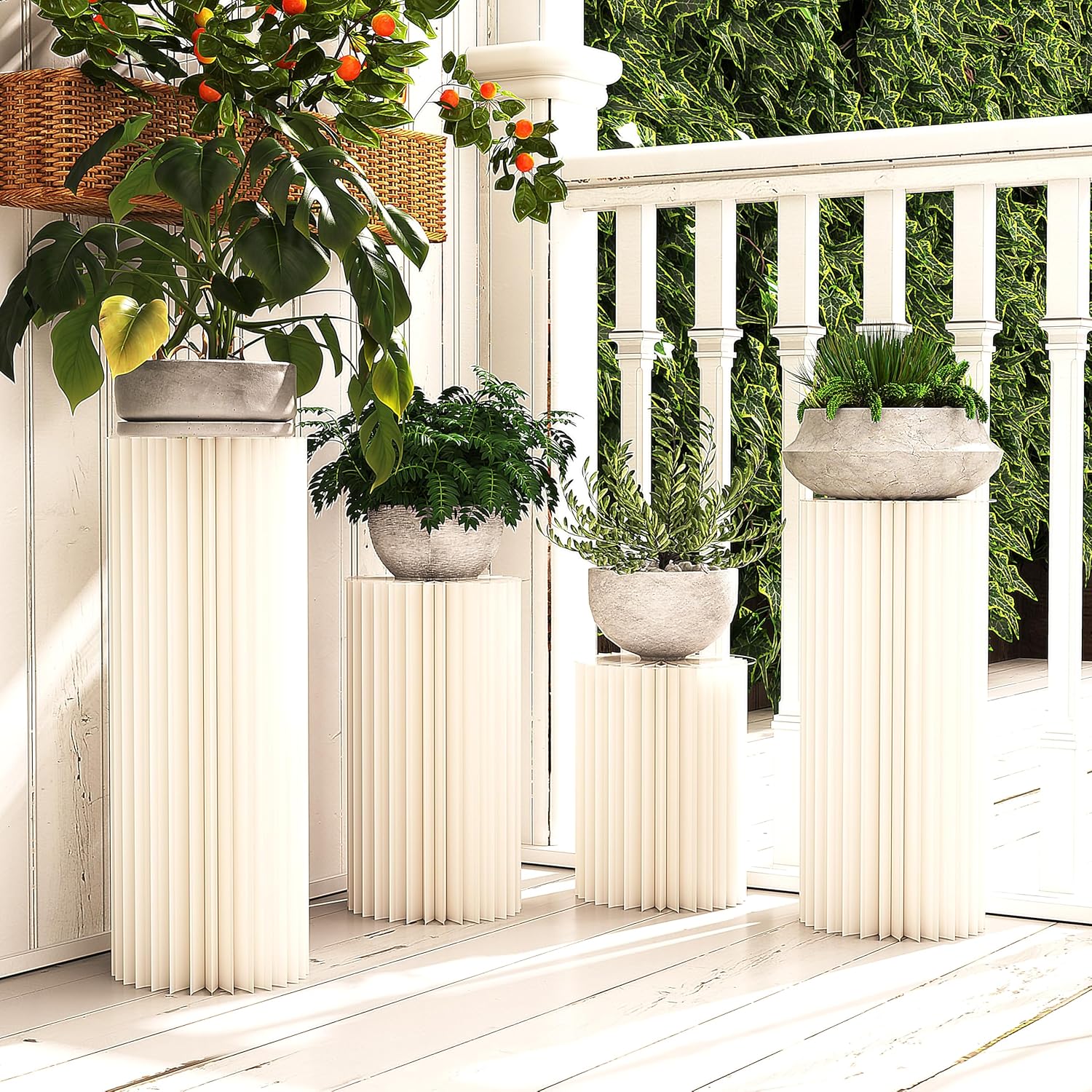 Amazon.com: Cylinder Stands for Party, Foldable Display Pedestals Stand ...