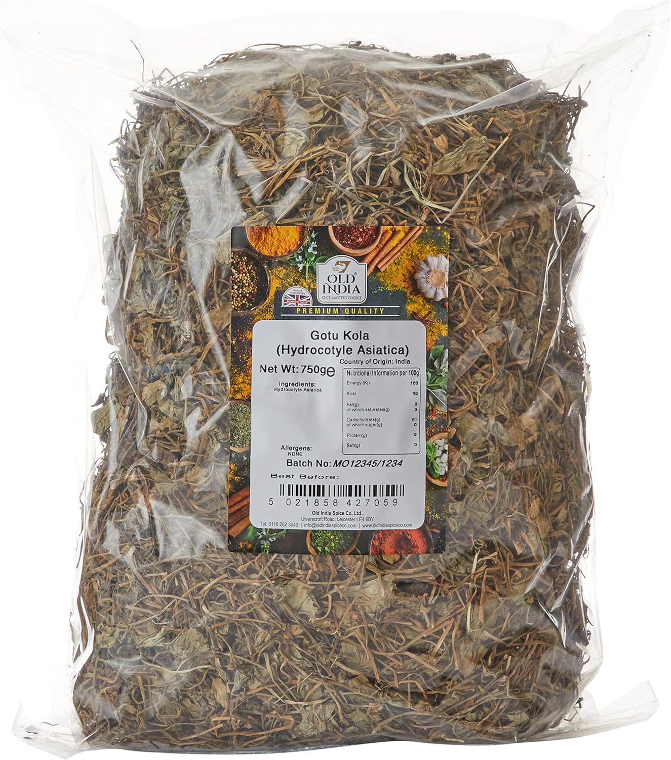 Old India Gotu Kola (Hydrocotyle Asiatica) 750 g : Amazon.co.uk: Grocery