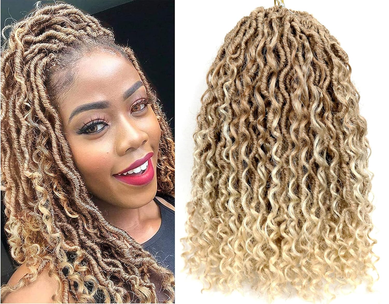 Amazon.com : Aipin Goddess Locs Crochet Hair 14 Inch Boho River Locs ...