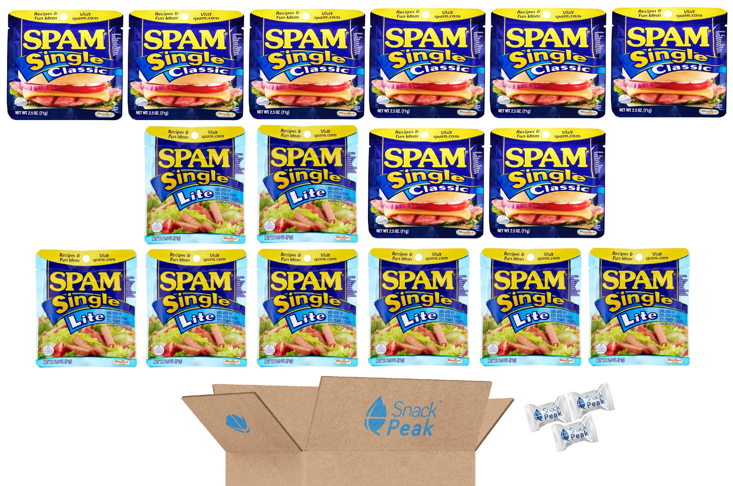 Amazon.com : Spam Singles Snack Peak Variety Gift Box (16 packages ...