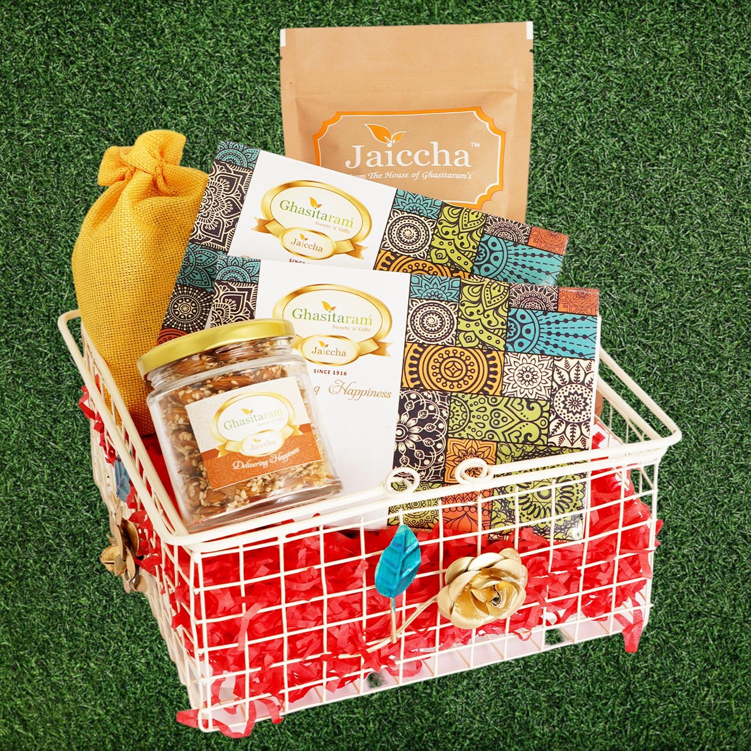 Ghasitaram Gifts Jaiccha Lohri Sweets Gachak hampers Lohri White Metal ...