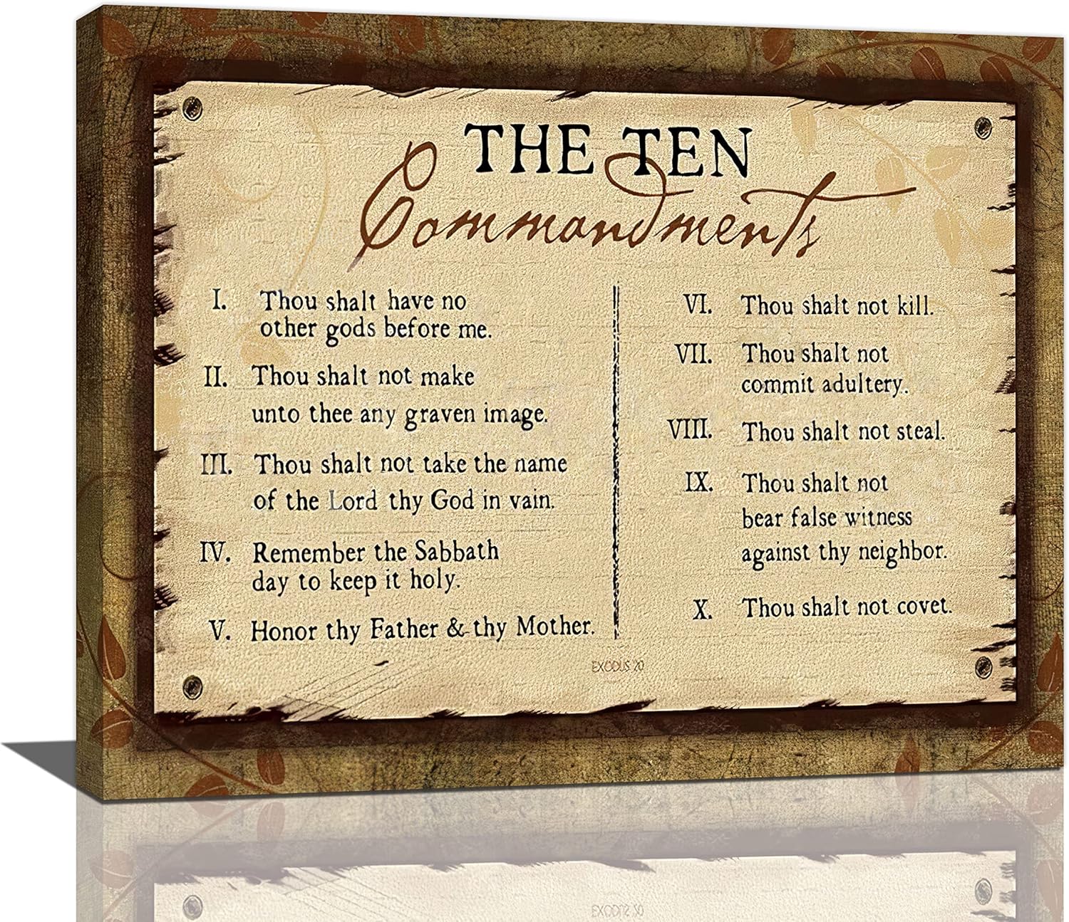 Amazon.com: The Ten Commandments Wall Art 10 Commandments Pictures Wall ...