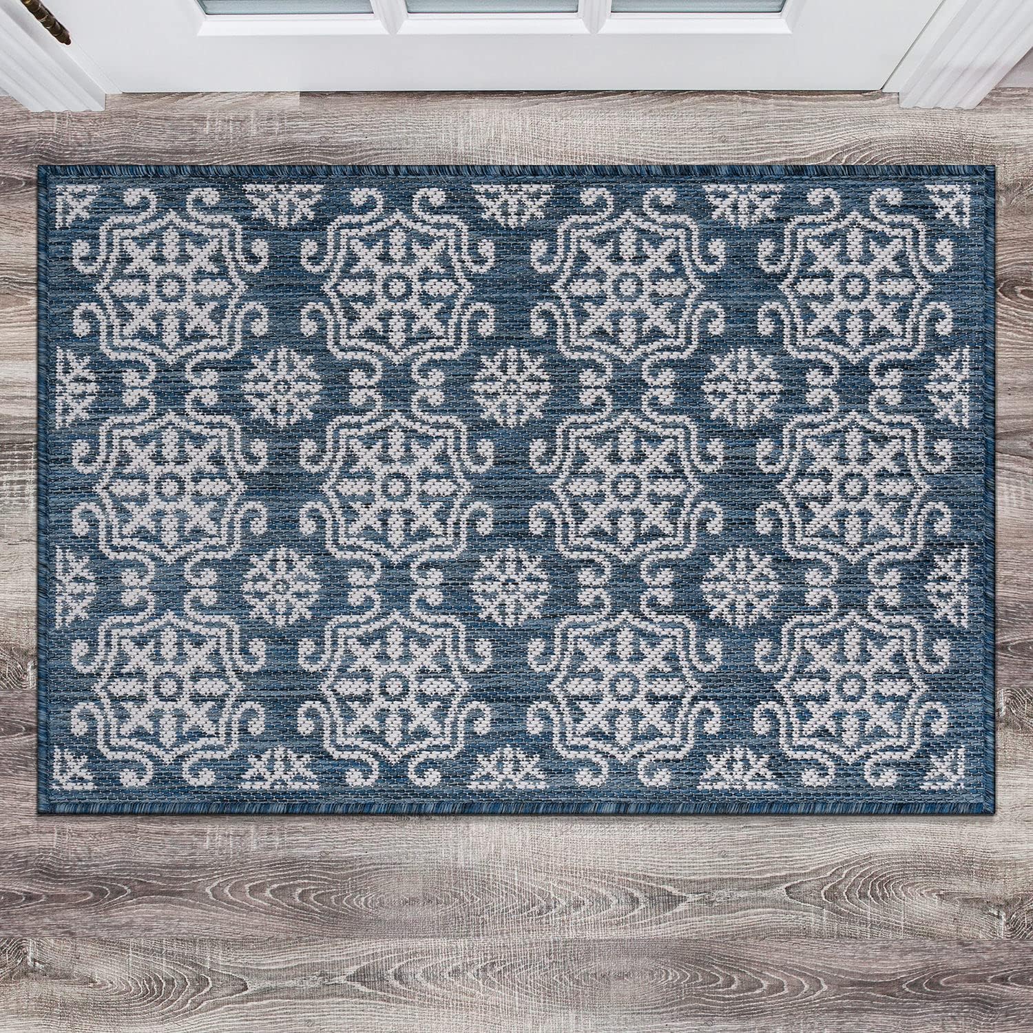 Amazon.com: Rugshop Budelli Transitional Geometric Textured Flat Weave ...