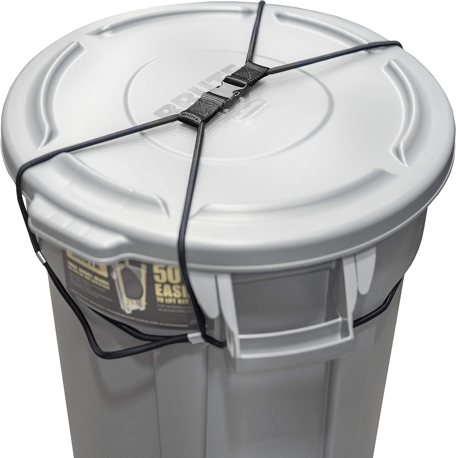 Outdoor Trash Can Lock for Animals - Heavy Duty Bungee Cord Garbage Lid ...