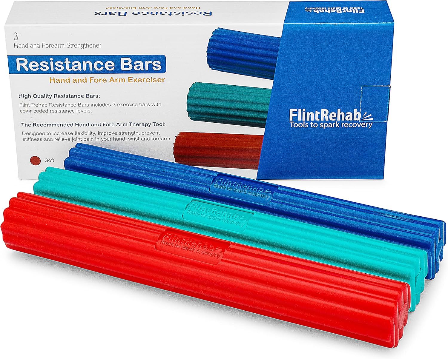 FlintRehab Flex Bars for Physical Therapy (3 Pack), Hand therapy Flex ...