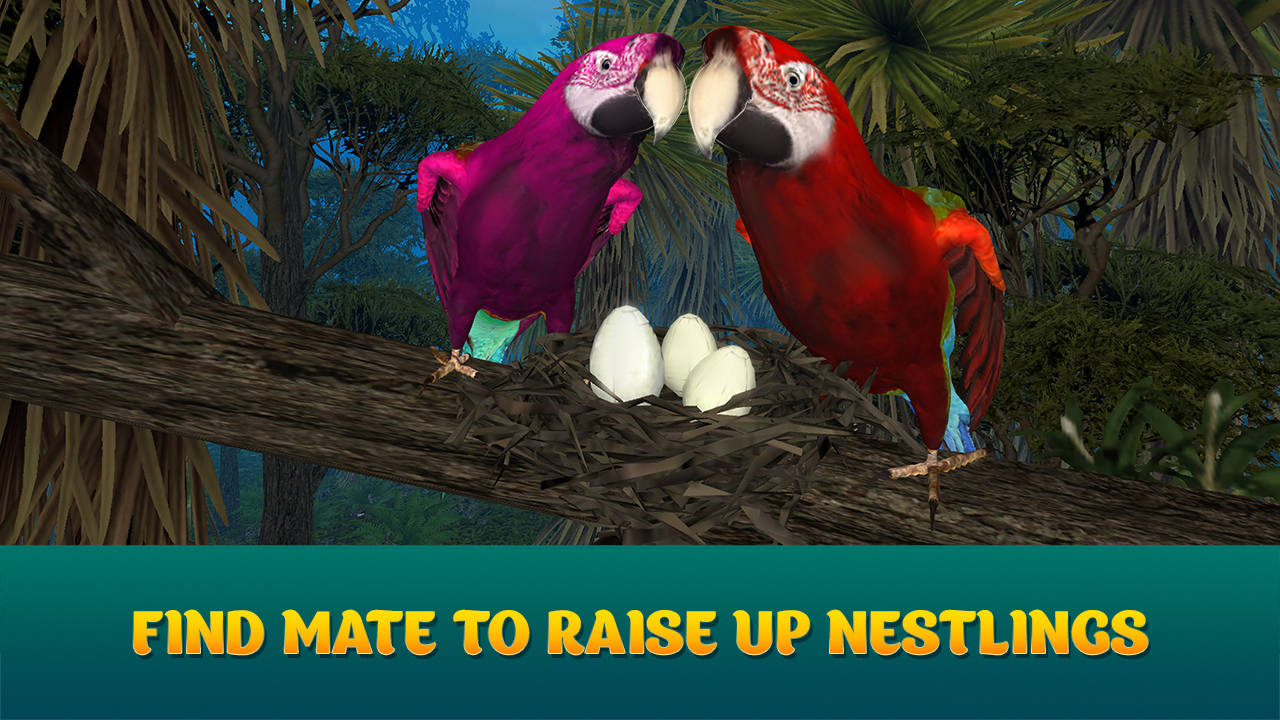 Macaw Parrot Simulator 3D: Clan of Birds Evolution | Animal Wildlife ...