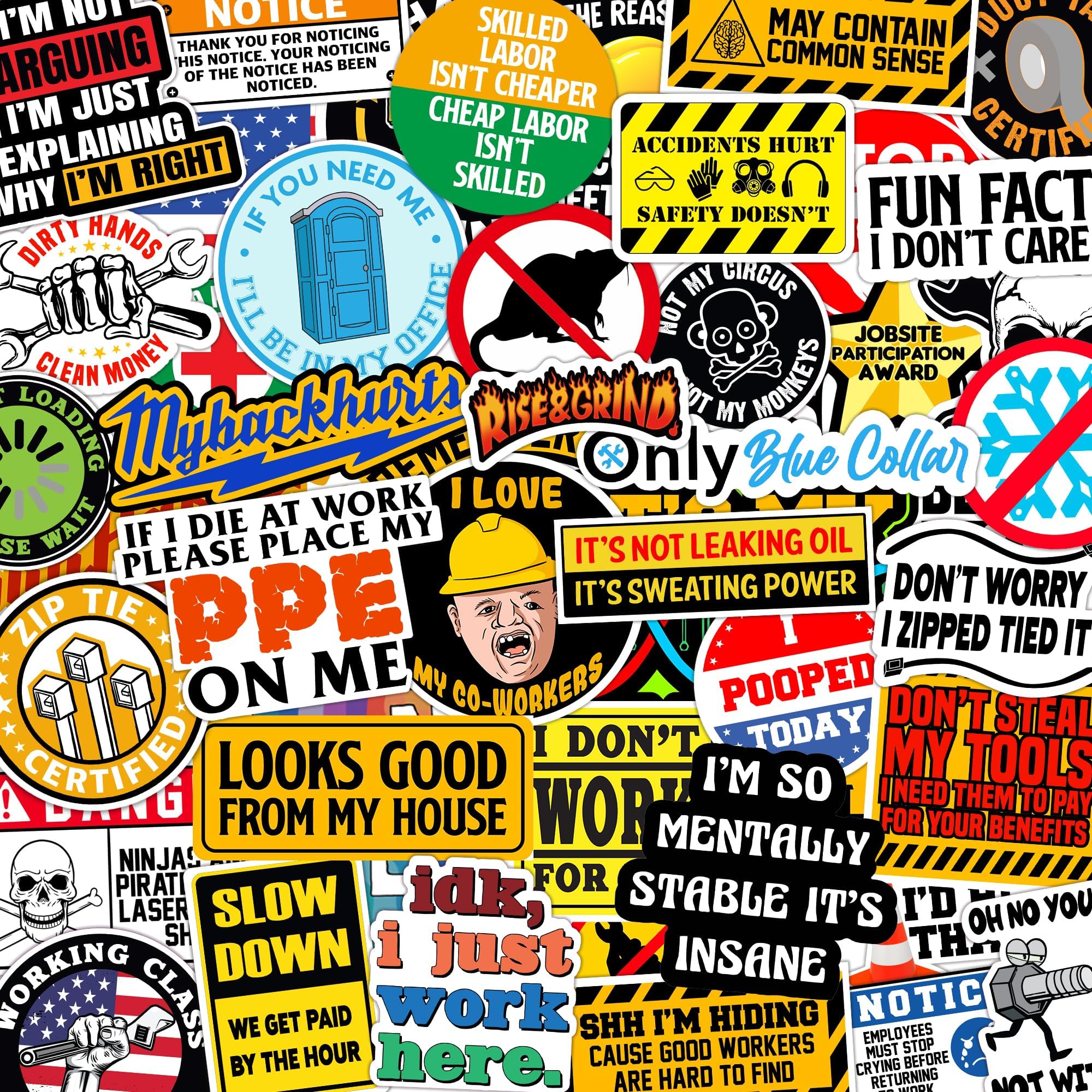 Amazon.com: Super Funny, Variety 10 Pack Warning Sticker - 3x5 Inch ...