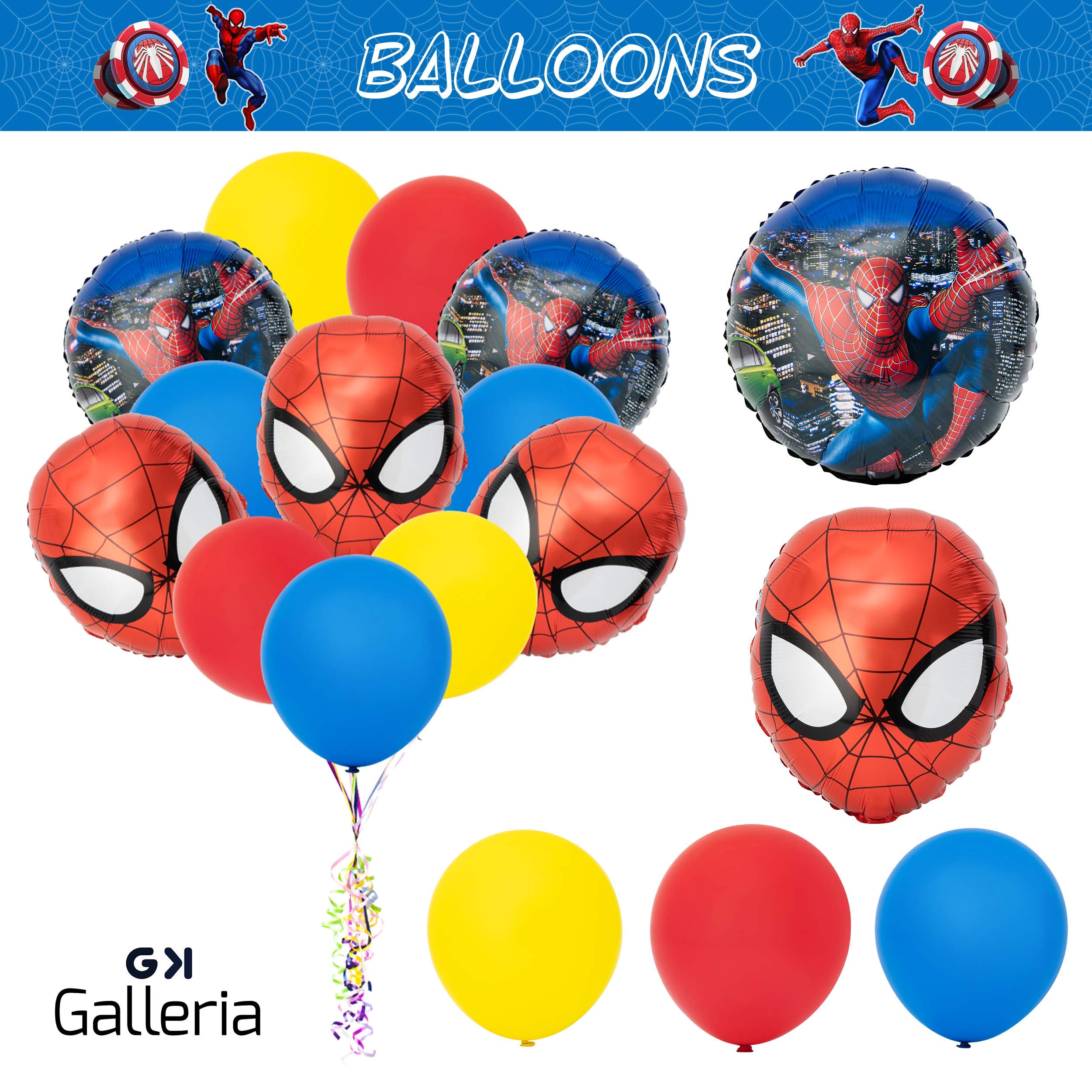 Buy GK Galleria Spiderman Birthday Decorations for 12 Superhero Boys ...