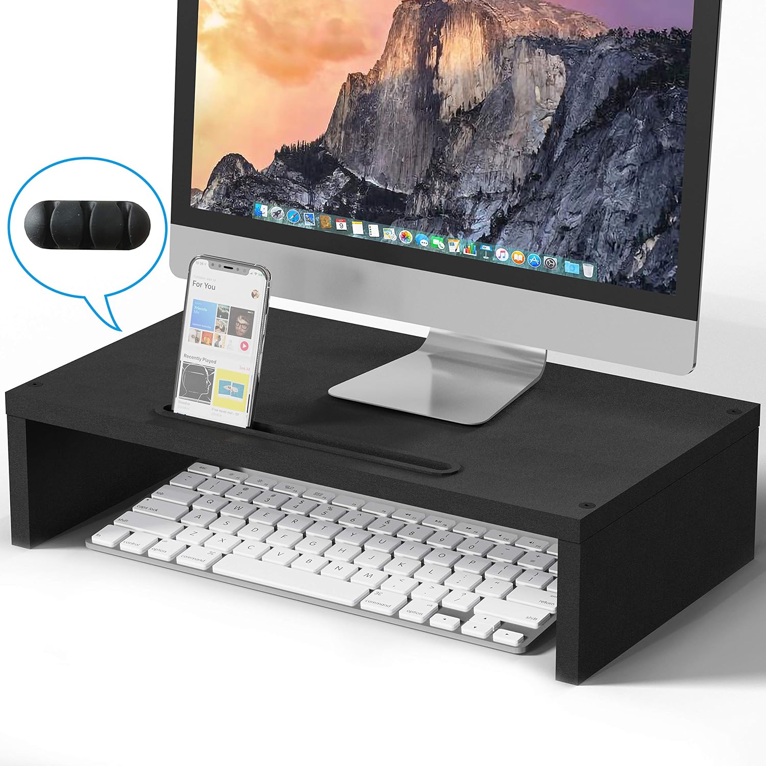BAMEOS Monitor Stand Computer Riser Desk Organizer Stand Desktop ...