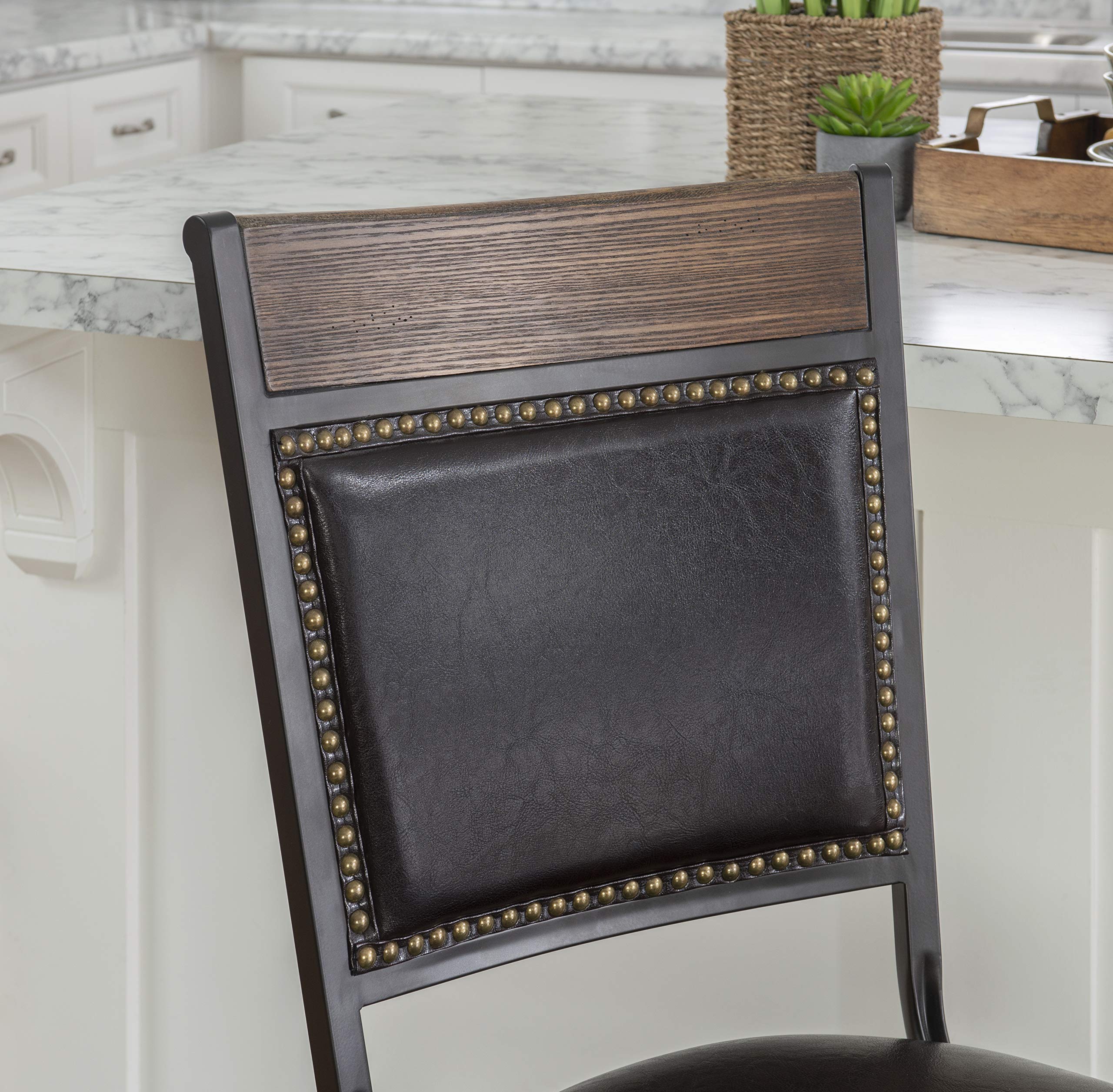 Powell Franklin Rustic Umber 24 inch Swivel Counter Stool