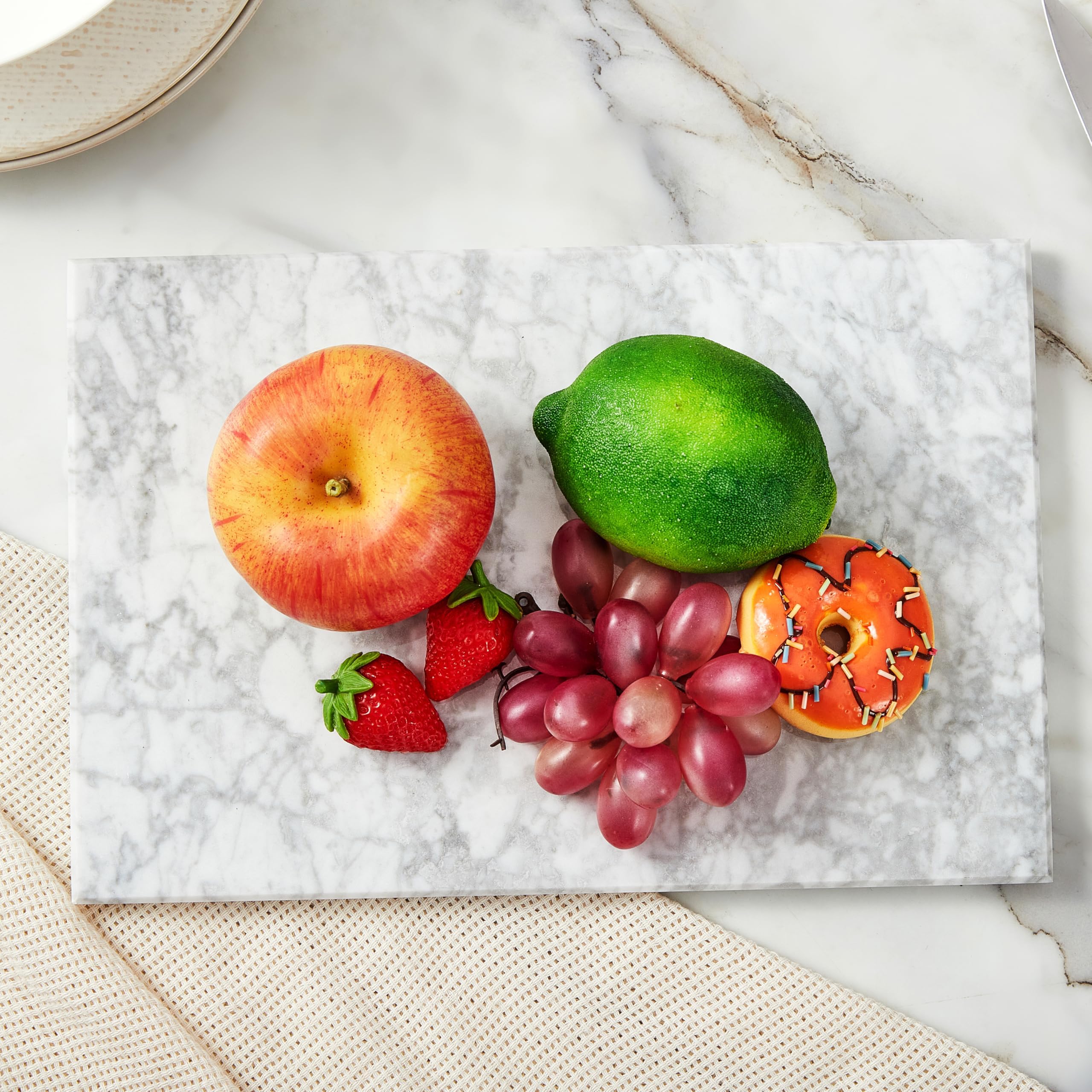 Amazon.com: Denique Marble Cutting Board for Kitchen, 8x12Inch Multi ...