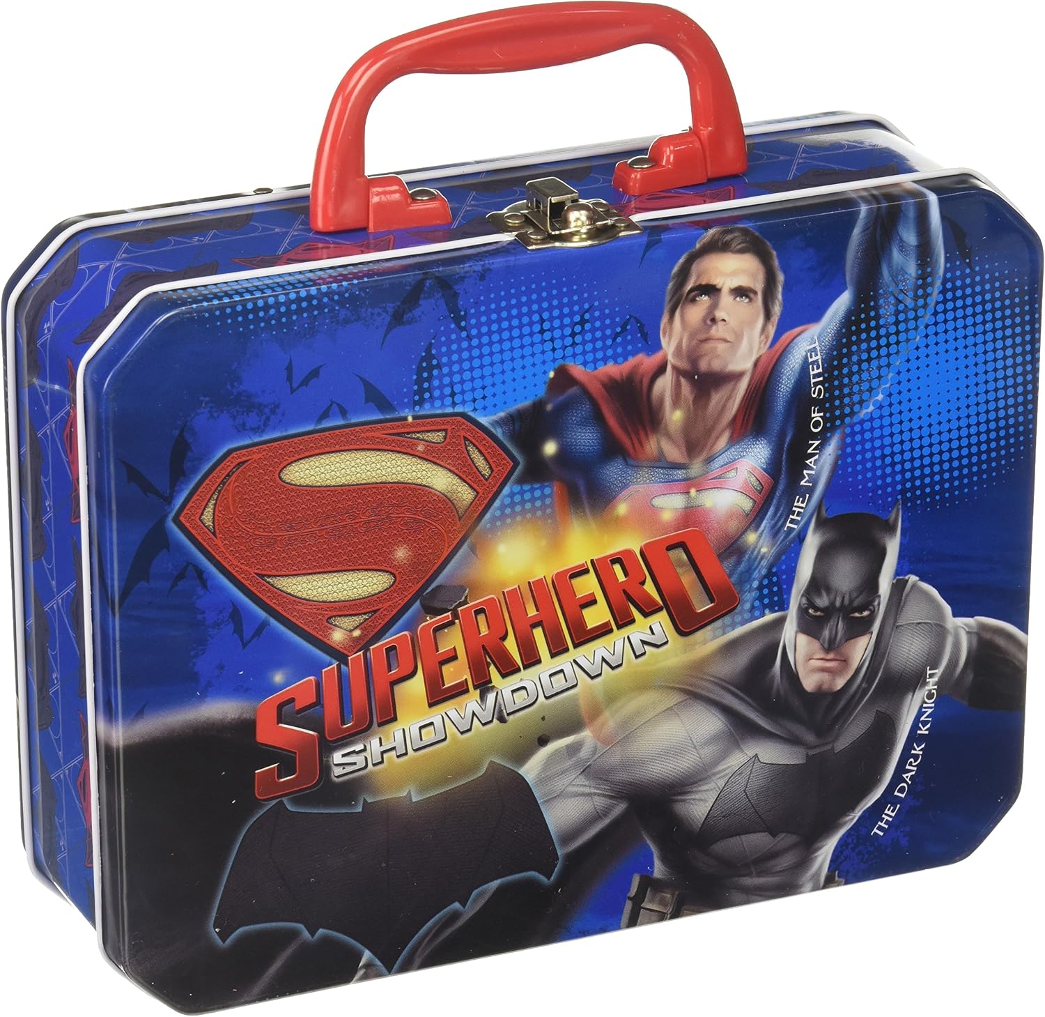 Amazon.com: Batman v/s Superman deluxe rectangle tin box with plastic ...