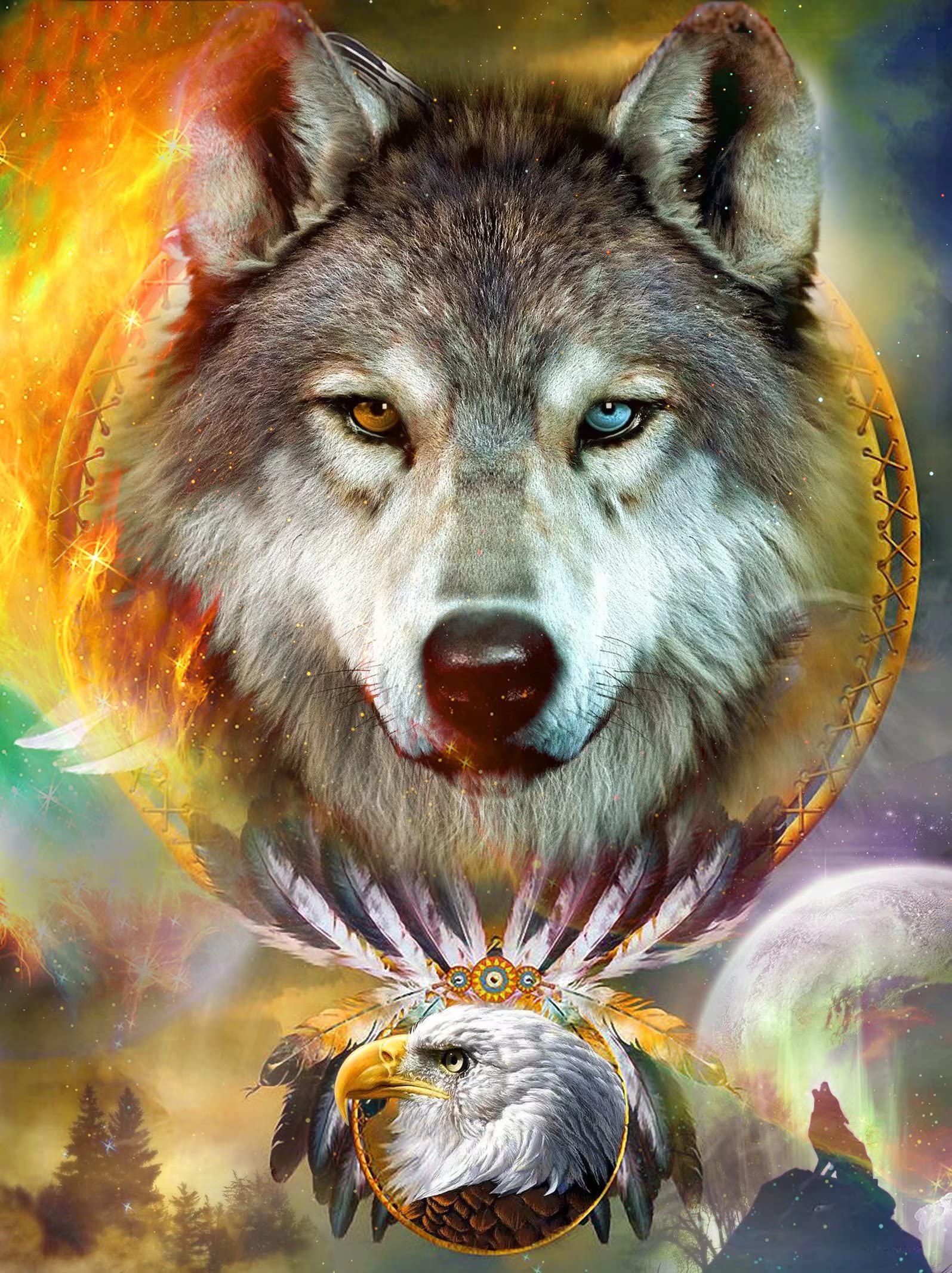 Native American Wolf Wallpaper