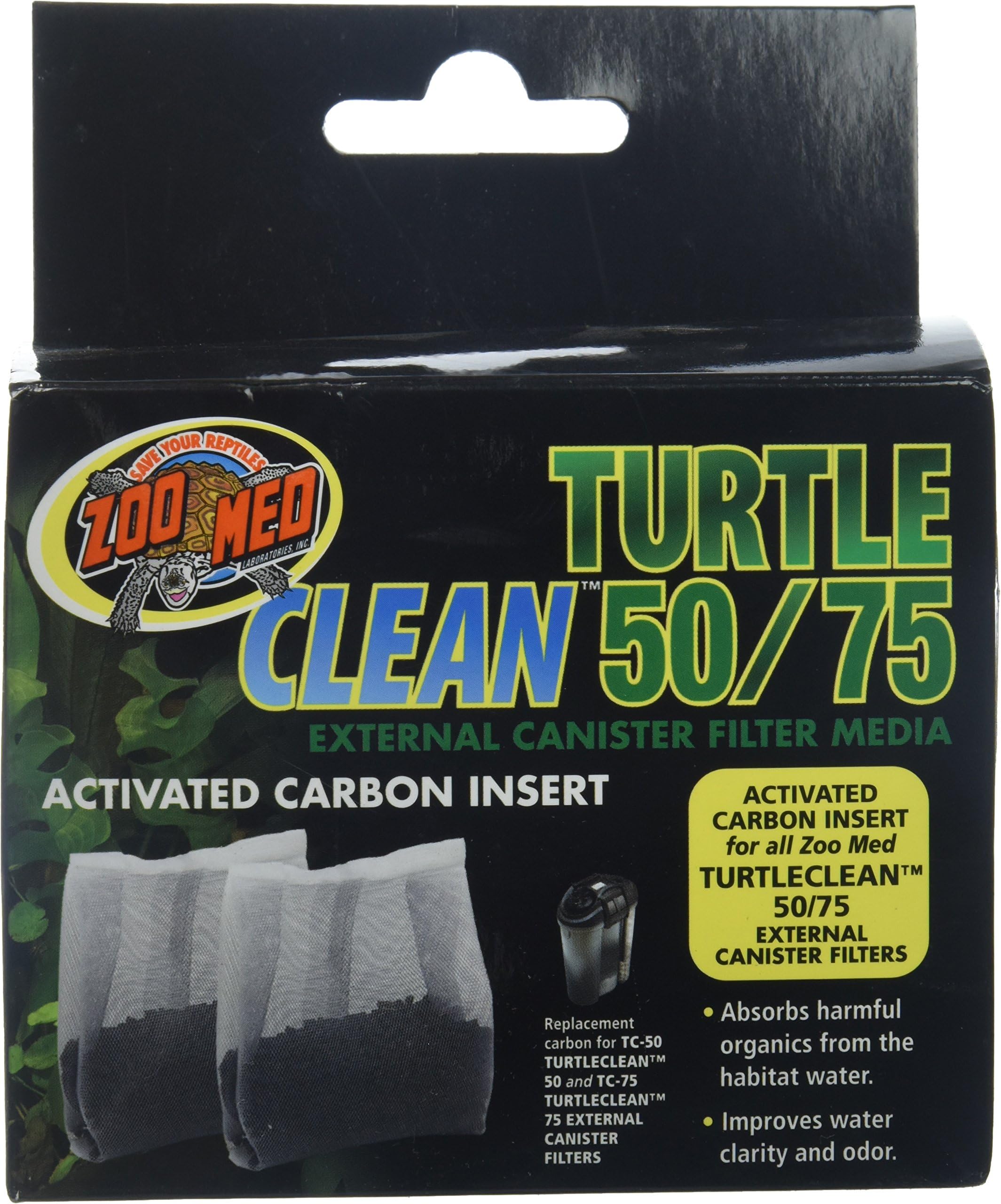 Amazon.com: Zoo Med Turtle Clean 50/75 Activated Carbon Insert : Pet ...