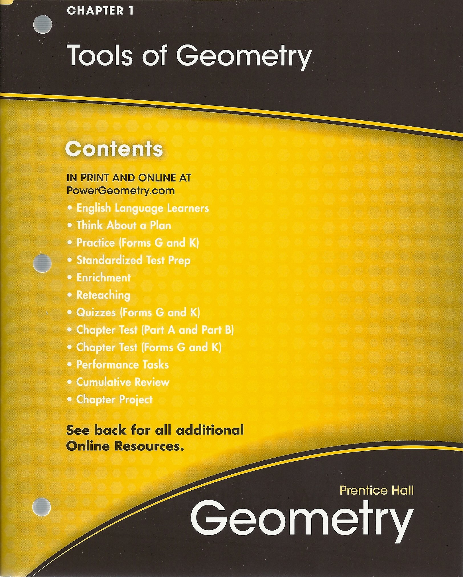 Amazon.com: Tools of Geometry, Chapter 1, All-in-One Teaching Resources ...