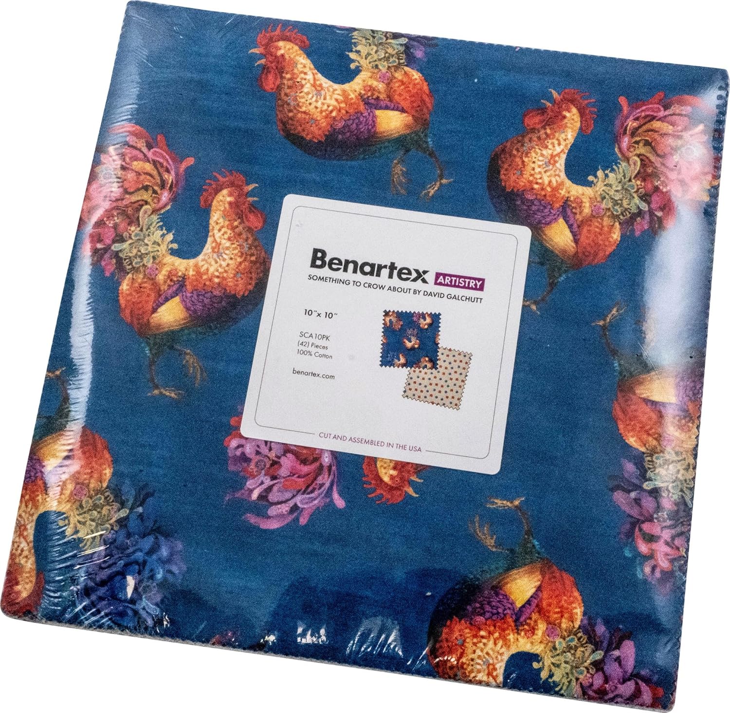 Amazon.com: Benartex Fabrics Something to Crow About Ten Inch Squares ...