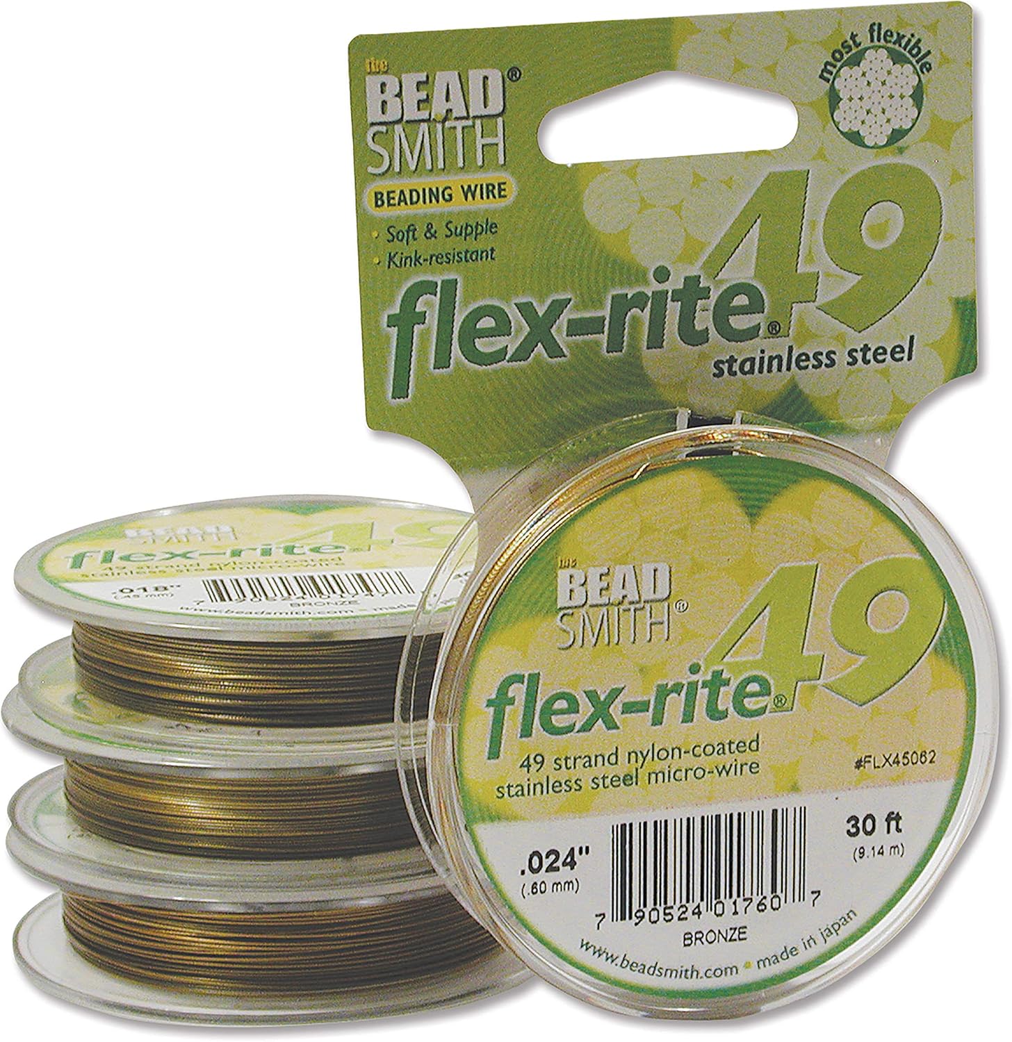 Amazon.com: The Beadsmith Flex-Rite Wire – 49 Strand, Nylon Coated ...