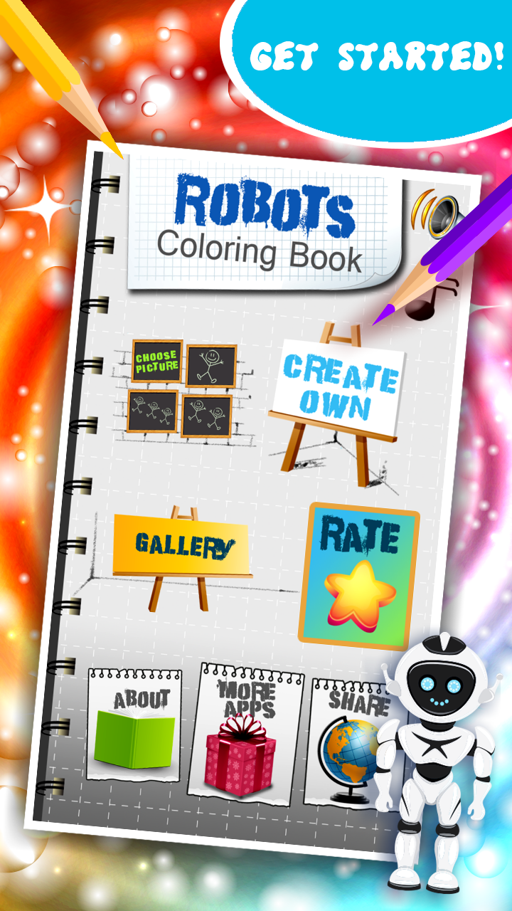 Robots Coloring Book - App on Amazon Appstore