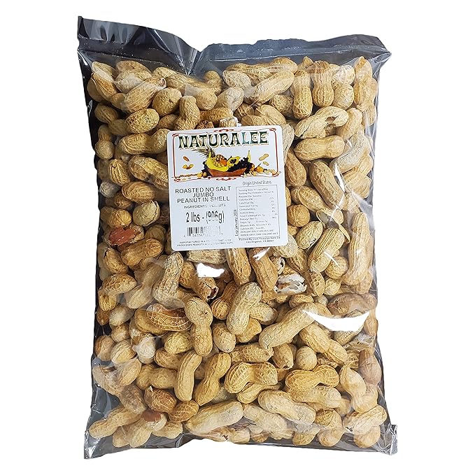 Amazon.com : Naturalee Peanuts, In Shell 2 lbs - Roasted, No Salt ...
