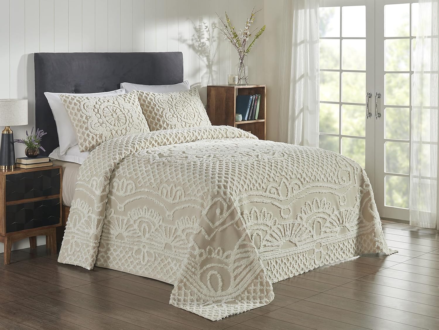 Amazon.com: Better Trends 3 Piece Queen Size Bedspread Set 100% Cotton ...