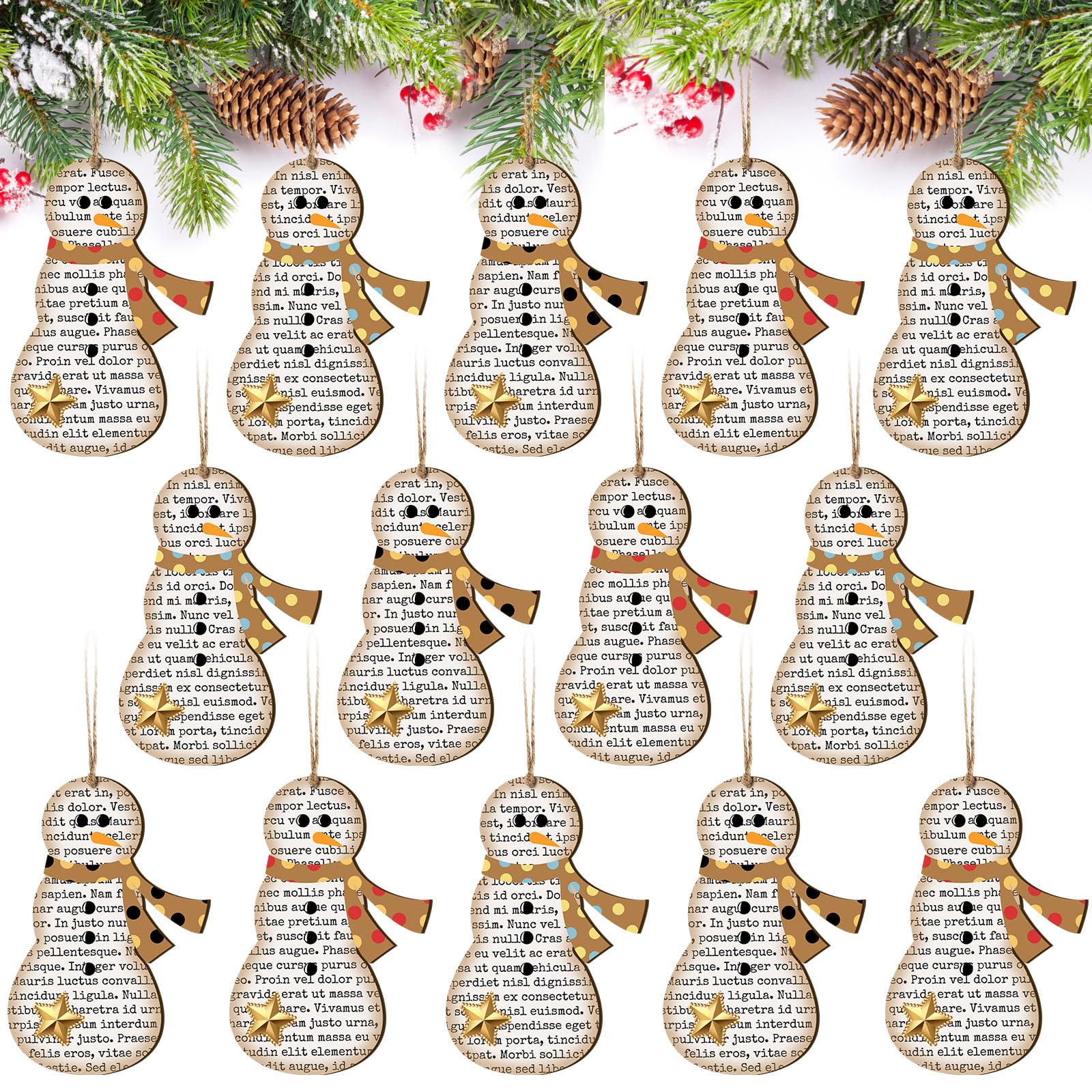 Amazon.com: Spiareal 36 Pcs Vintage Christmas Music Note Ornament ...