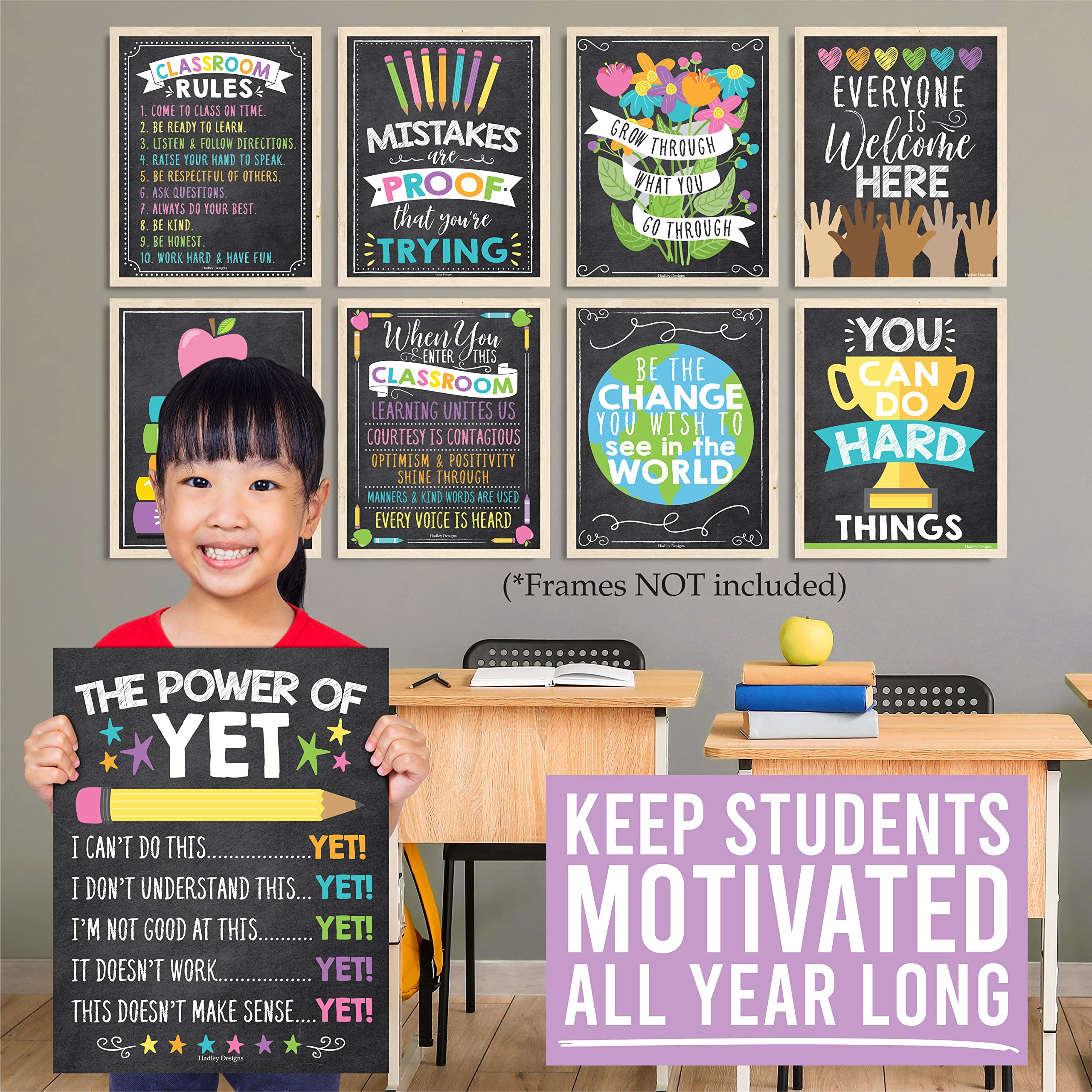 Buy 9 Colorful Classroom Decor Signs - Welcome Sign For Classroom ...