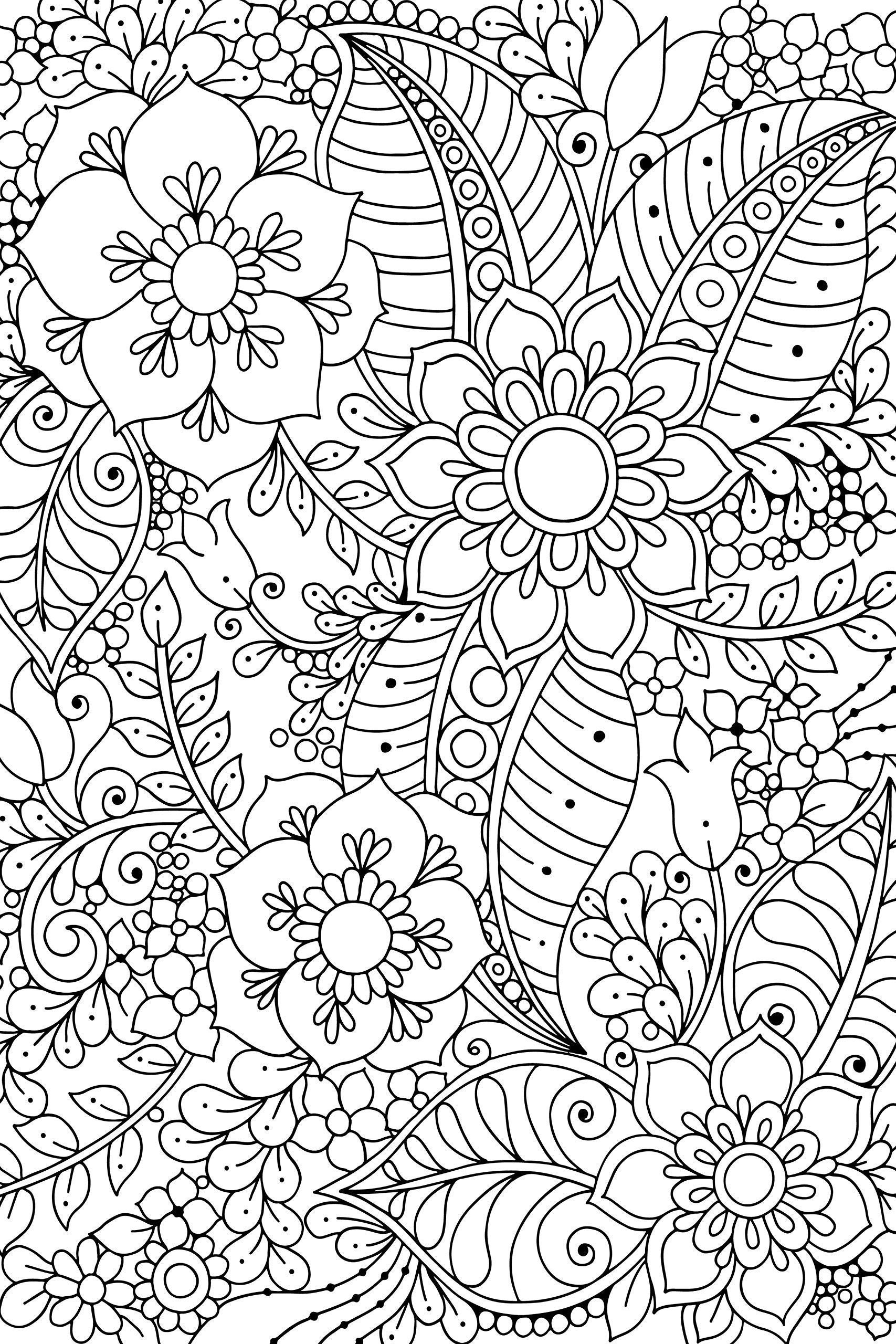 Forest Adult Coloring Canvas, Stretched primed canvas to color | 8 x 12 ...