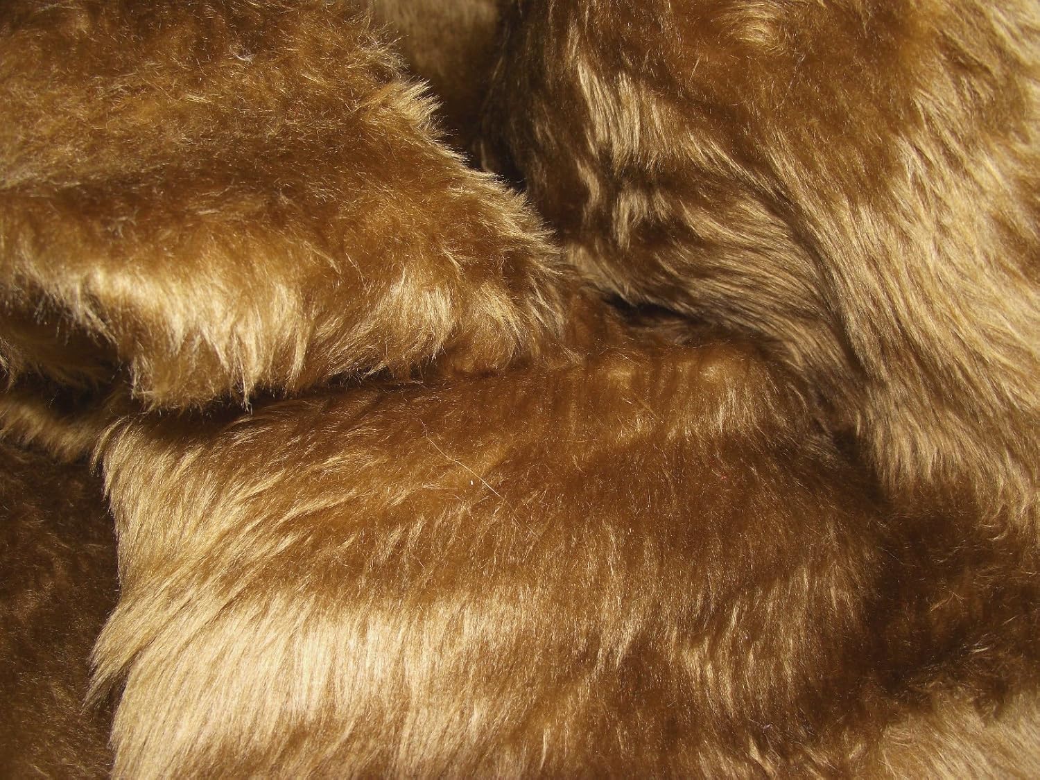 Plain Fun Faux Fur Fabric Material Antelope Brown, 1Mtr – 150cmx100cm ...