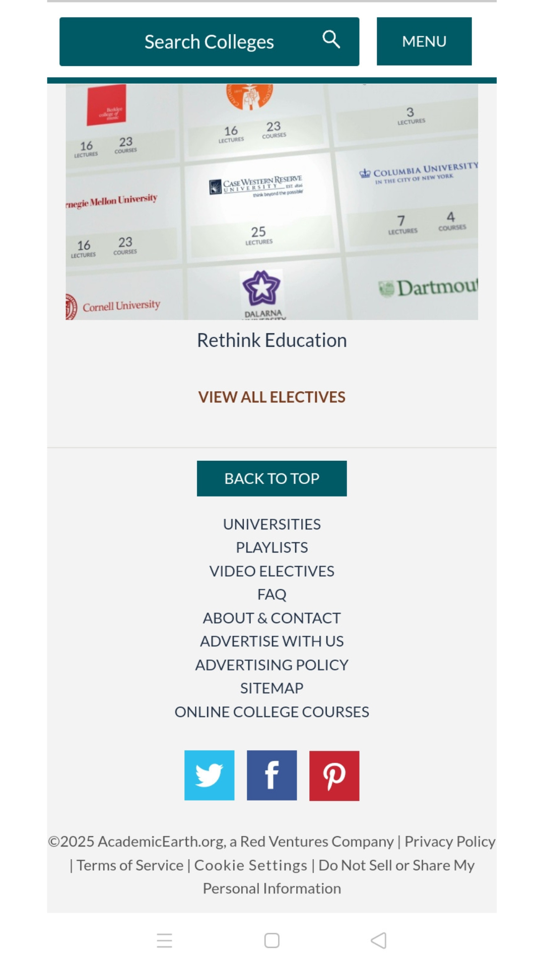 Academic Earth - App on Amazon Appstore