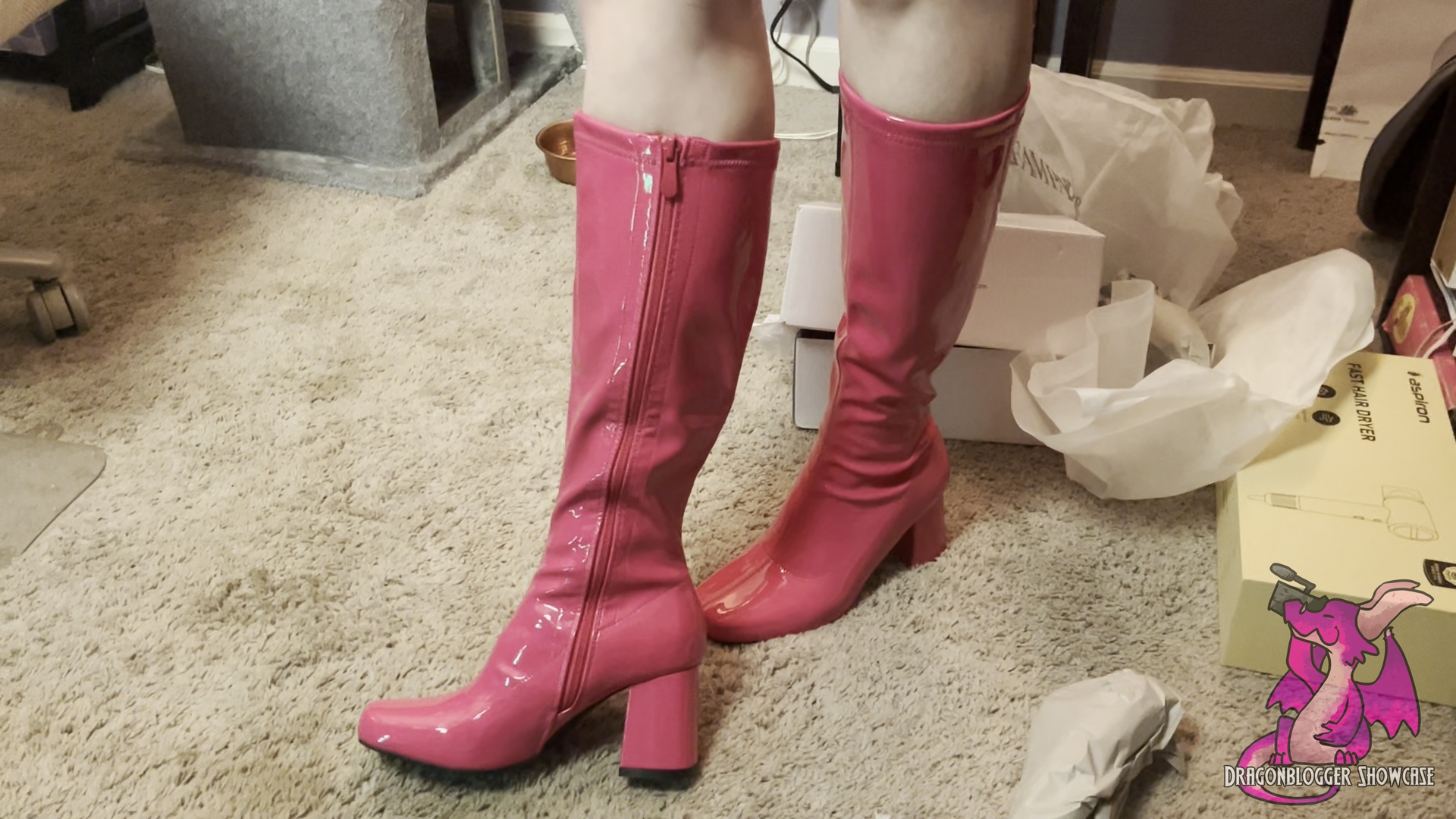 Watch Showing DREAM PAIRS Barbie Pink Gogo Boots on Amazon Live