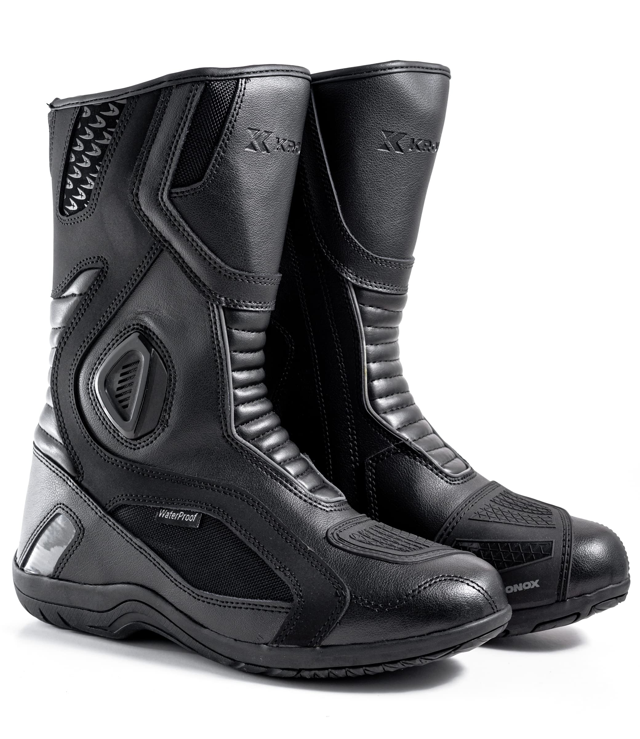 Buy Kronox Motorcycle Riding Boots for Men Touring Water Resistant ...
