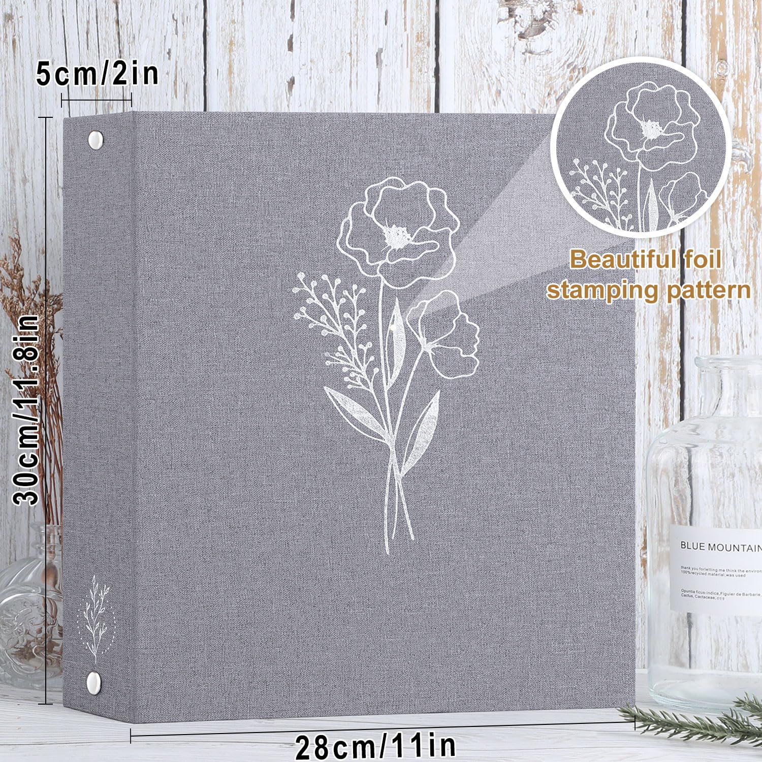 Snapklik.com : Lanpn 8.5x11 Inch Scrapbook Photo Album, Linen Cover ...