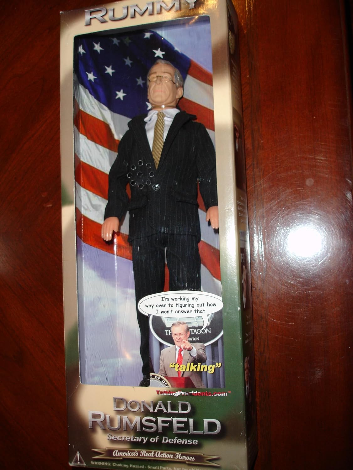 Amazon.com: Donald Rumsfeld Talking 12" Doll Rummy : Toys & Games