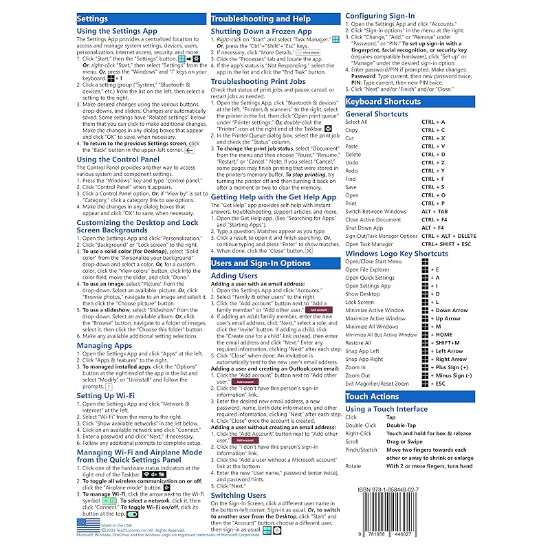 Snapklik.com : Windows 11 Quick Reference Training Tutorial Guide